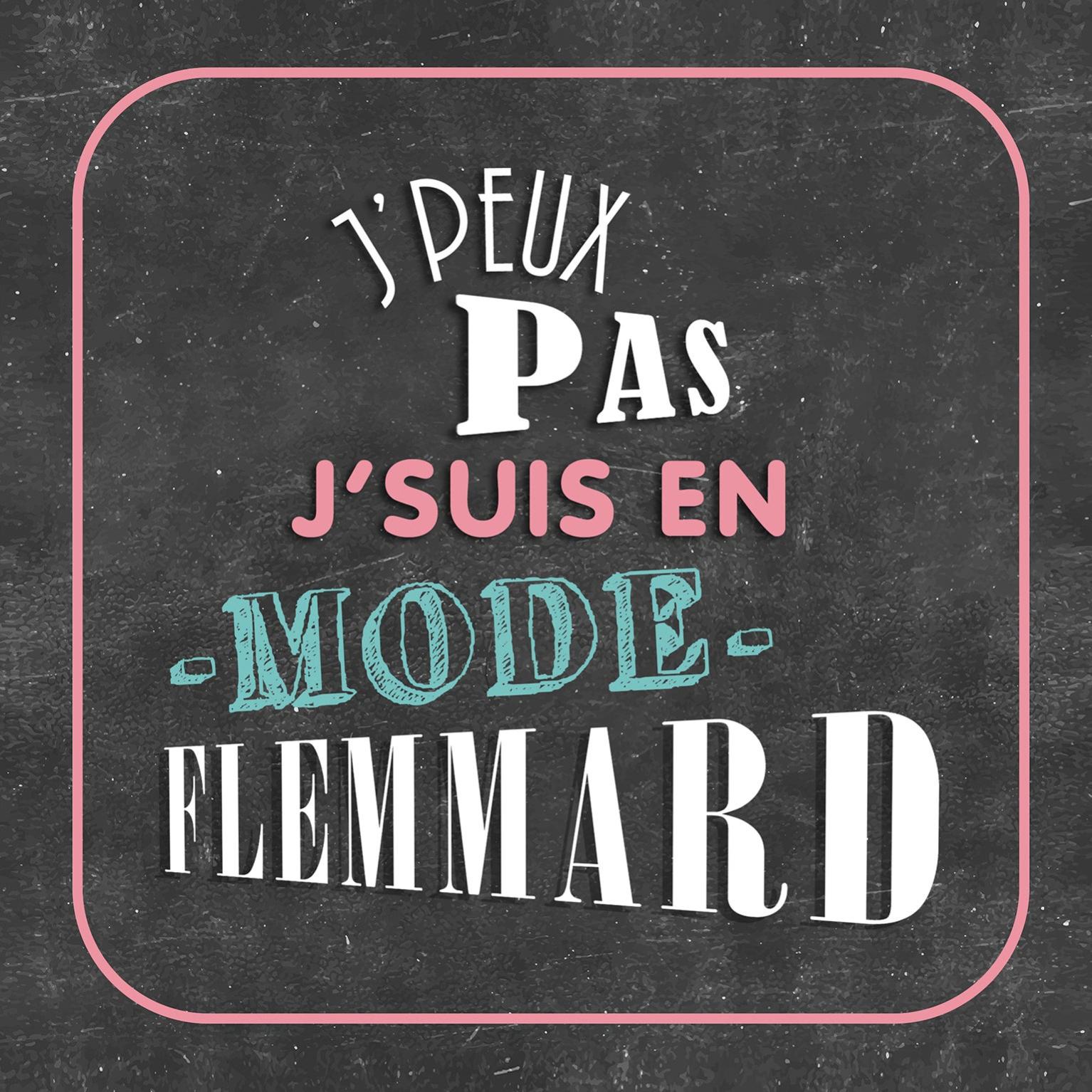 Plaque décorative Mode flemmard, multicolore l.20 x H.20 cm | Leroy Merlin