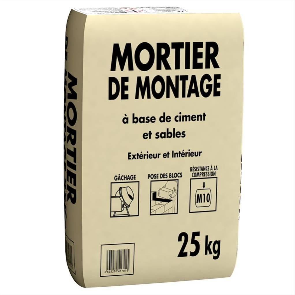 Mortier de montage petits travaux PRB, 25 kg | Leroy Merlin