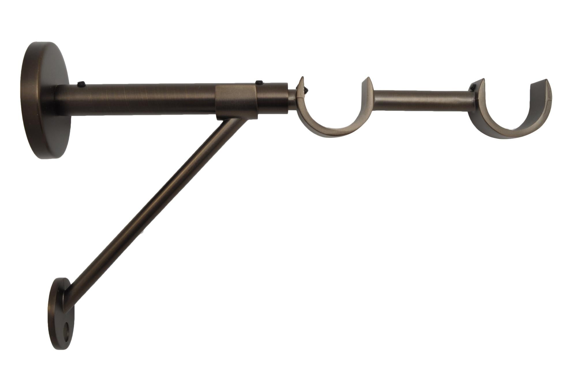 Support extensible tringle à rideau Chic, 28 mm moka brossé INSPIRE ...