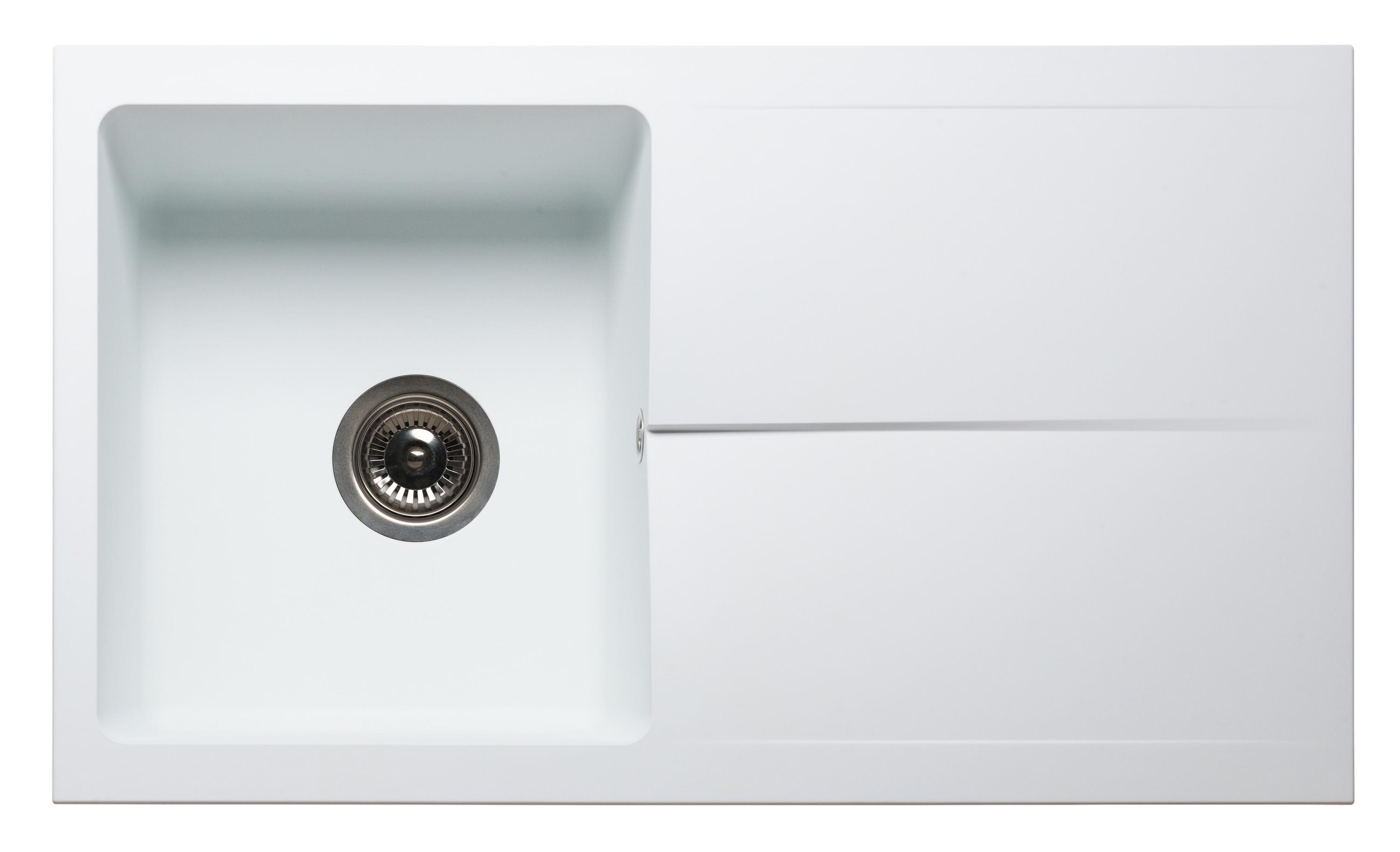 Evier à encastrer 1 bac avec égouttoir, résine TECTO Blanc | Leroy Merlin Evier à encastrer 1 bac avec égouttoir, résine TECTO Blanc | Leroy Merlin