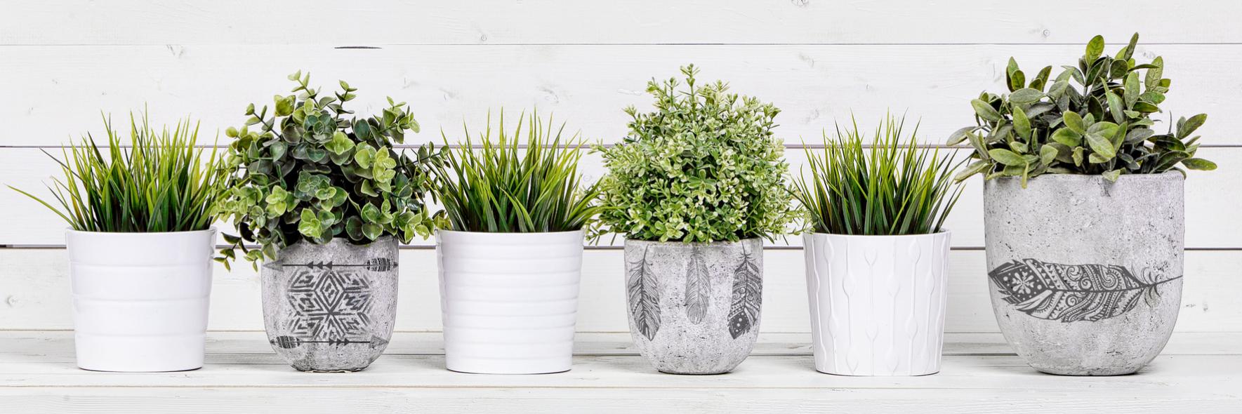 Toile imprimée Pots Ethniques Plantes, multicolore ARTIS l.30 x H.97 cm ...