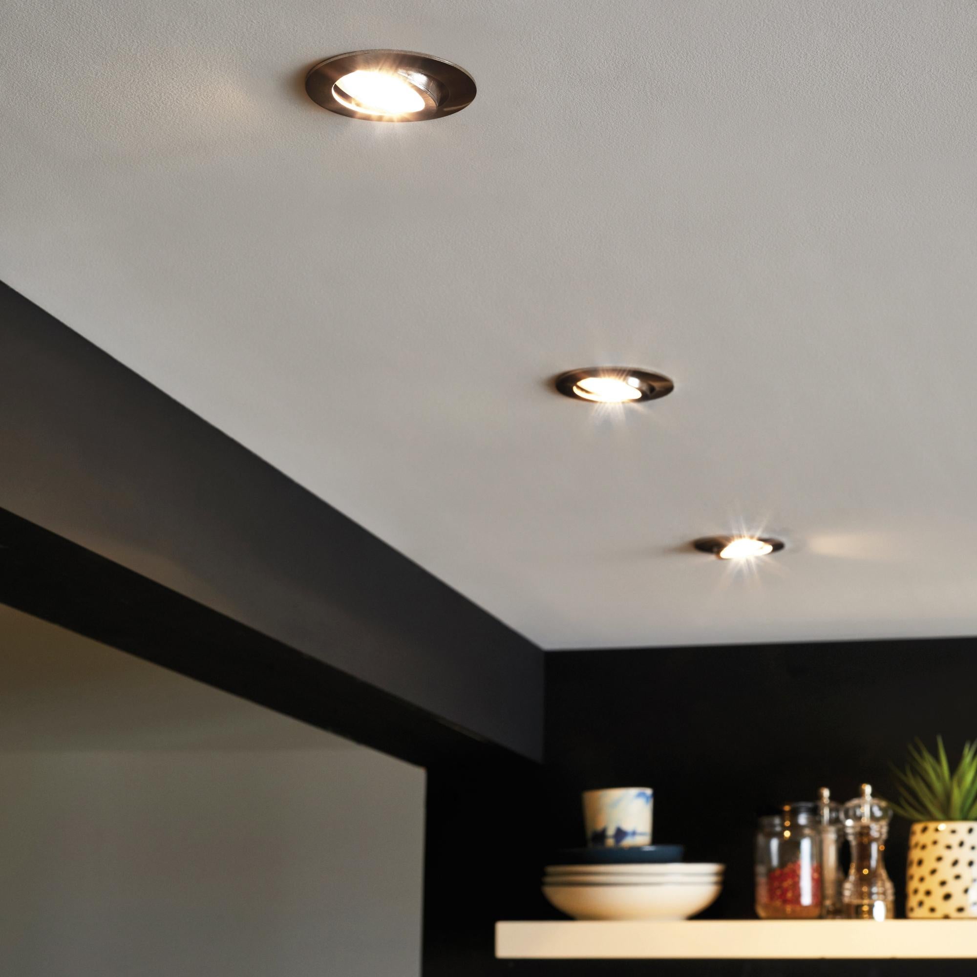 Kit 1 spot à encastrer orientable Bama gu10, lumière blanche et ...