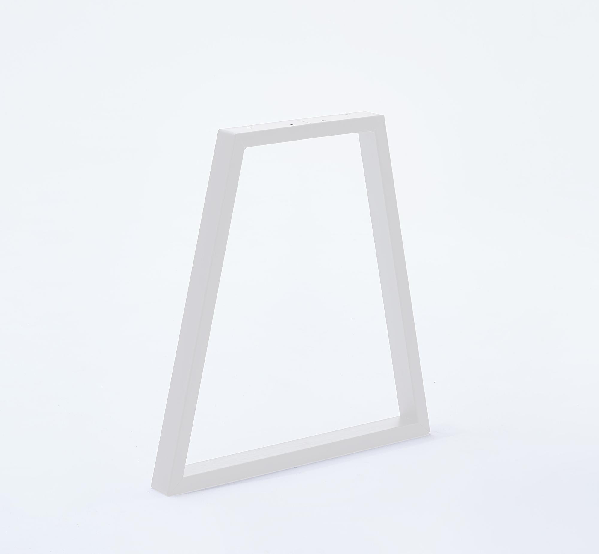 Lot de 2 pieds pour meuble triangulaire à visser acier mat blanc, 40 cm ...