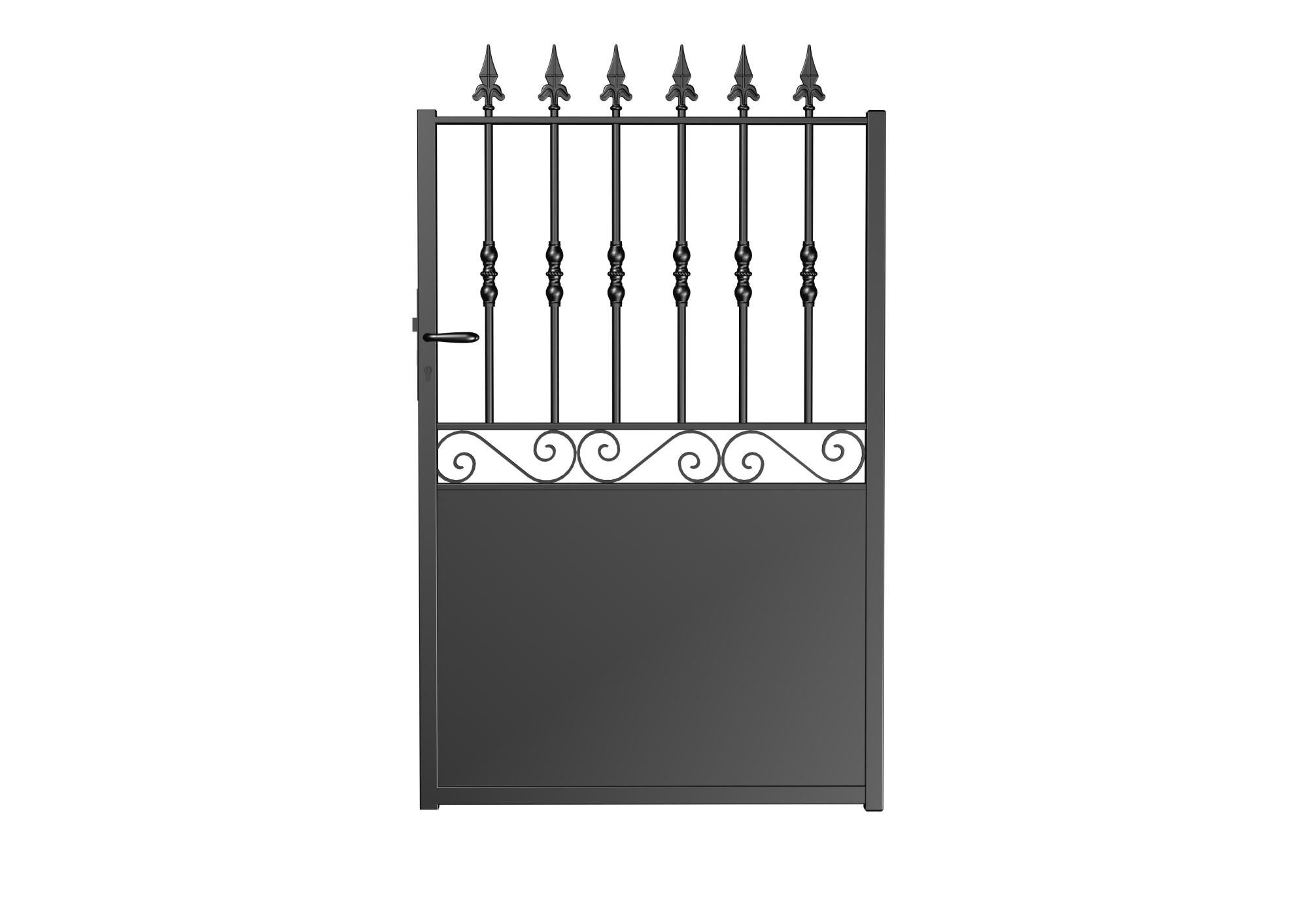 Portillon battant acier Dargaville noir ROY, l.100x H.165 cm | Leroy Merlin