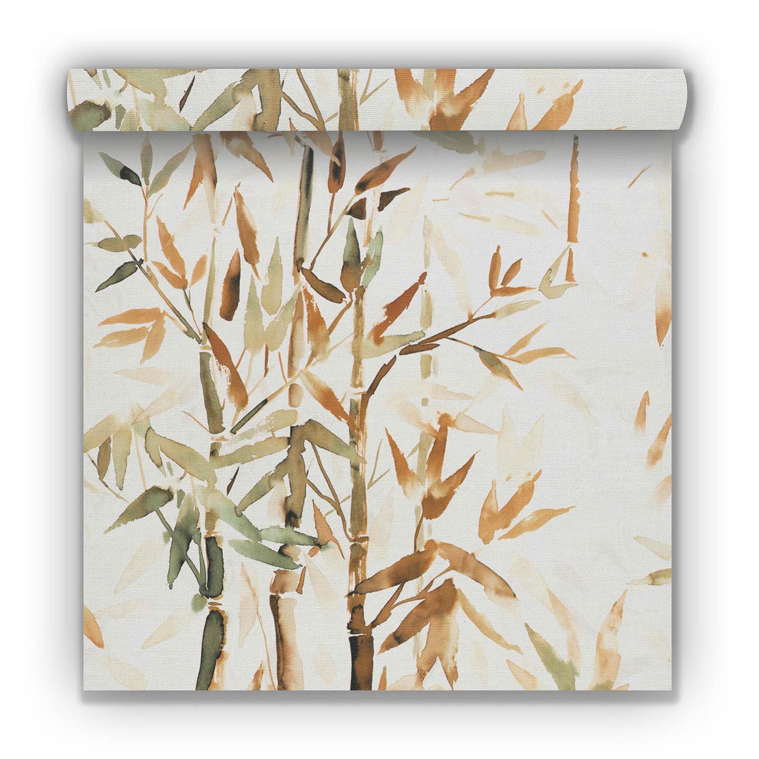 Papier peint intissé ATELIER Bamboo beige | Leroy Merlin