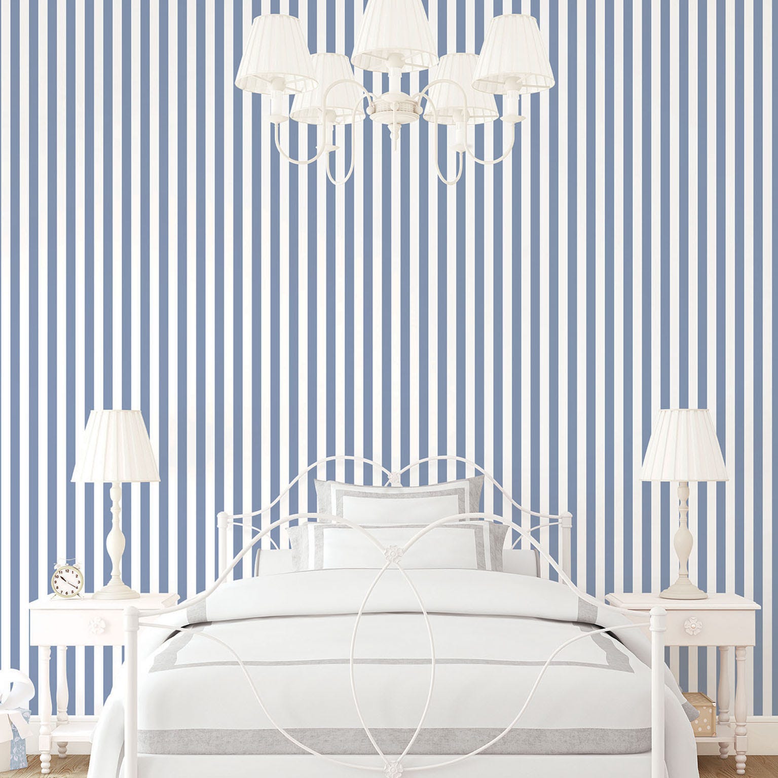 Papier peint intissé Rayure & co rayure petite bleu & blanc | Leroy Merlin Papier peint intissé Rayure & co rayure petite bleu & blanc | Leroy Merlin