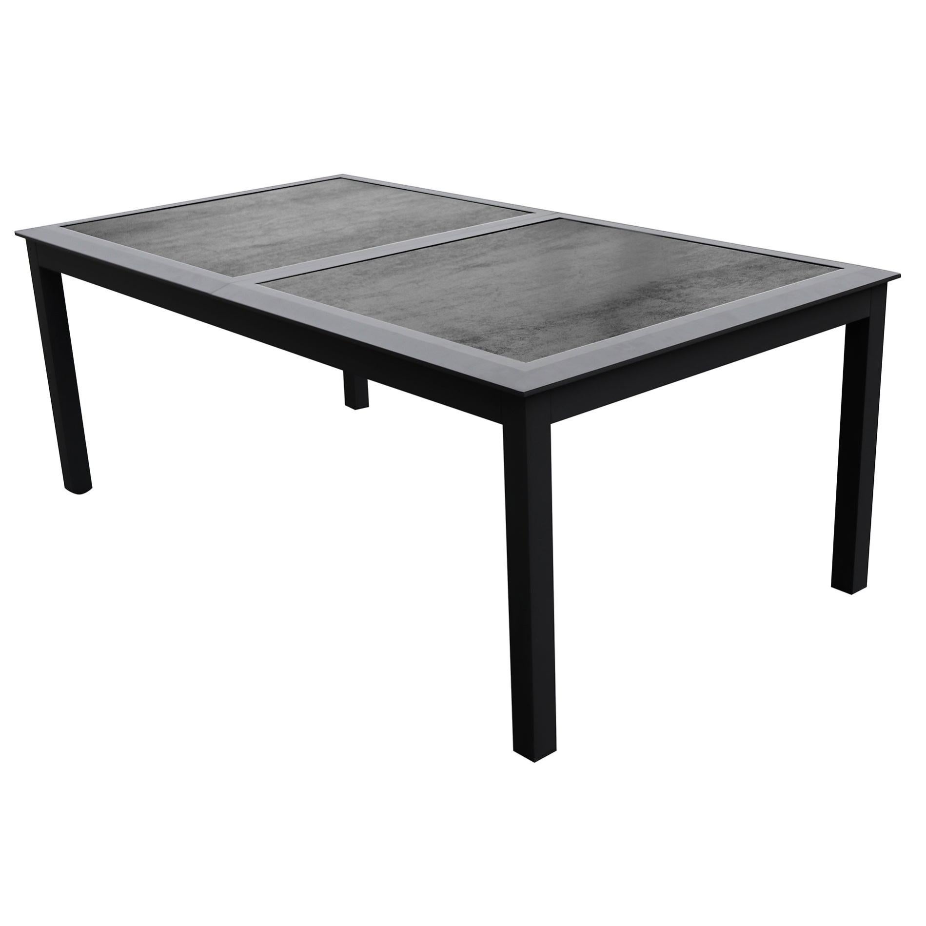 Table rectangulaire VARANGUE extensible gris 200/300x110x75cm, plus de ...