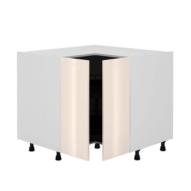 Meuble bas d'angle de cuisine Sydney cachemire, 2 portes H77xl97 ... Meuble bas d'angle de cuisine Sydney cachemire, 2 portes H77xl97 ...