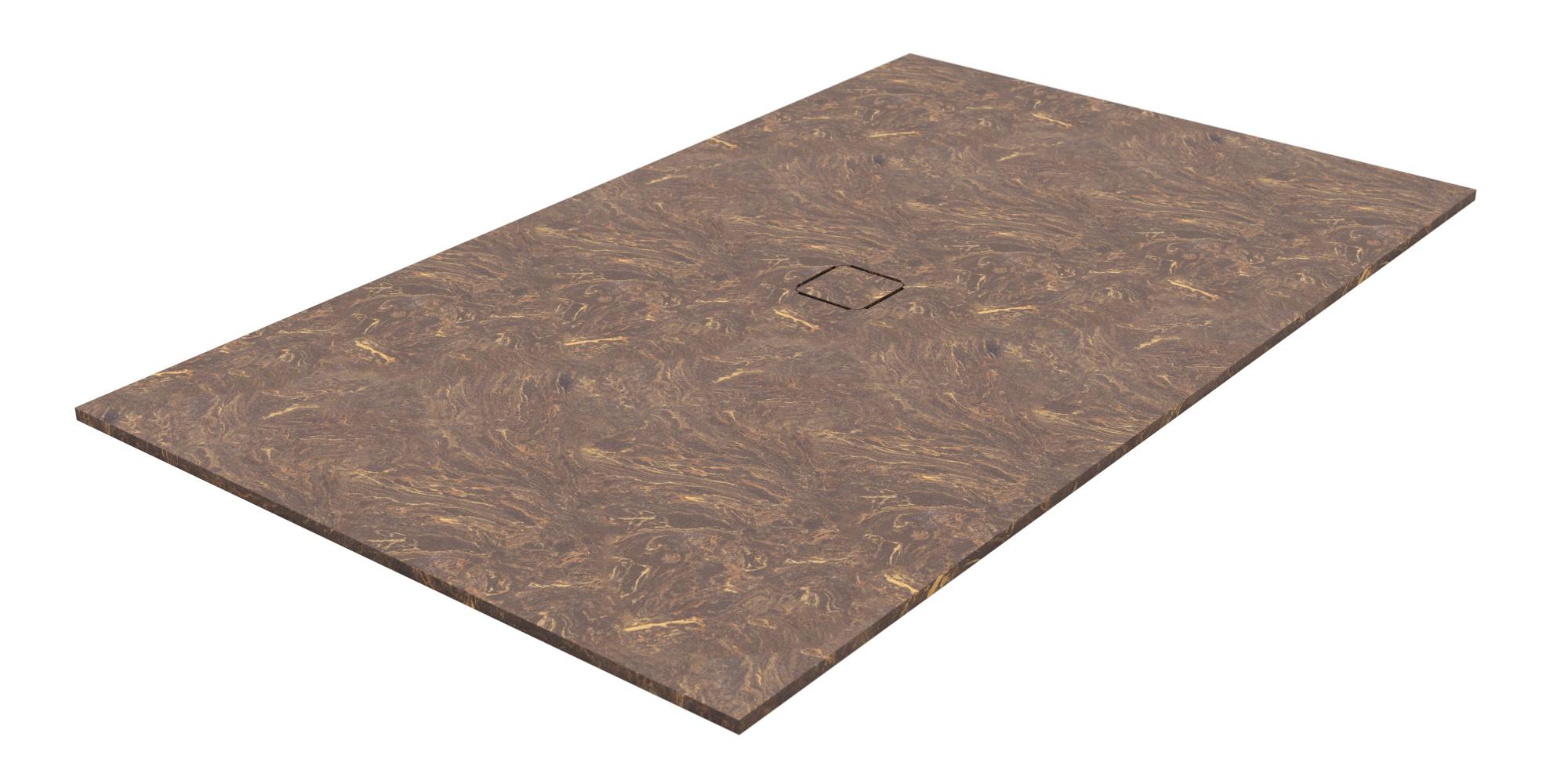 Receveur de douche extraplat, pierre, coffee L.170 x l.80 cm, Deo ...
