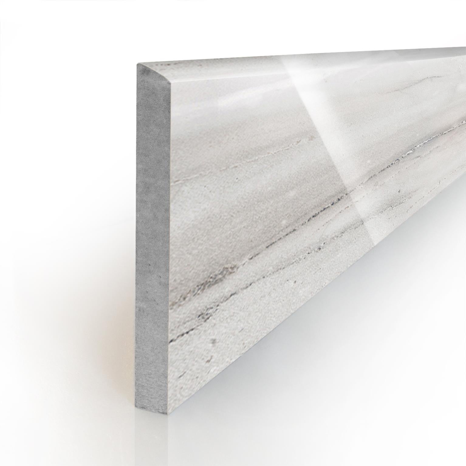 Lot de 14 plinthes Pure marble, gris, l. 7.3 x L. 89 cm, Ep.10 mm ...