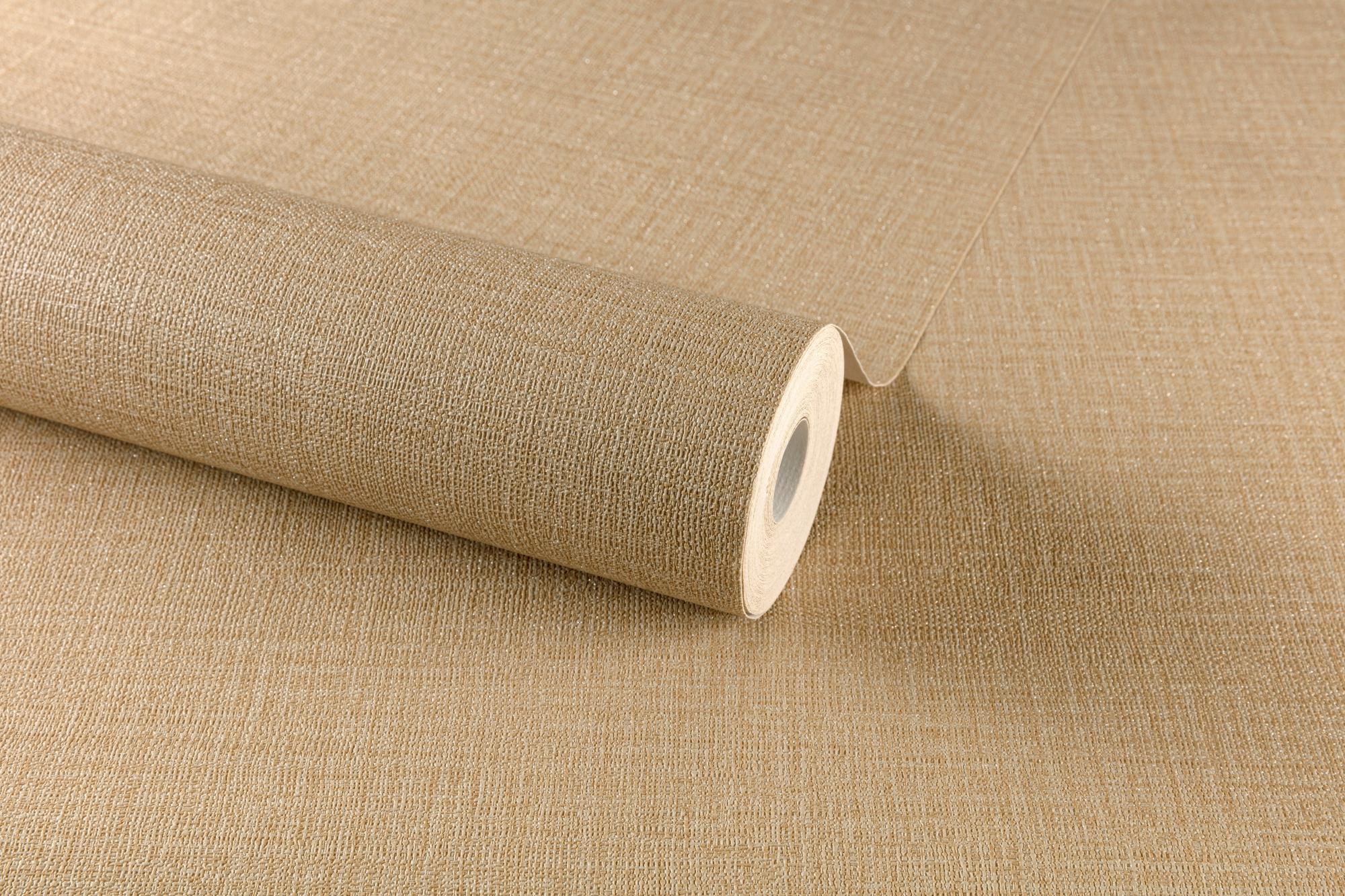 Papier peint intissé Textile nacré INSPIRE beige | Leroy Merlin