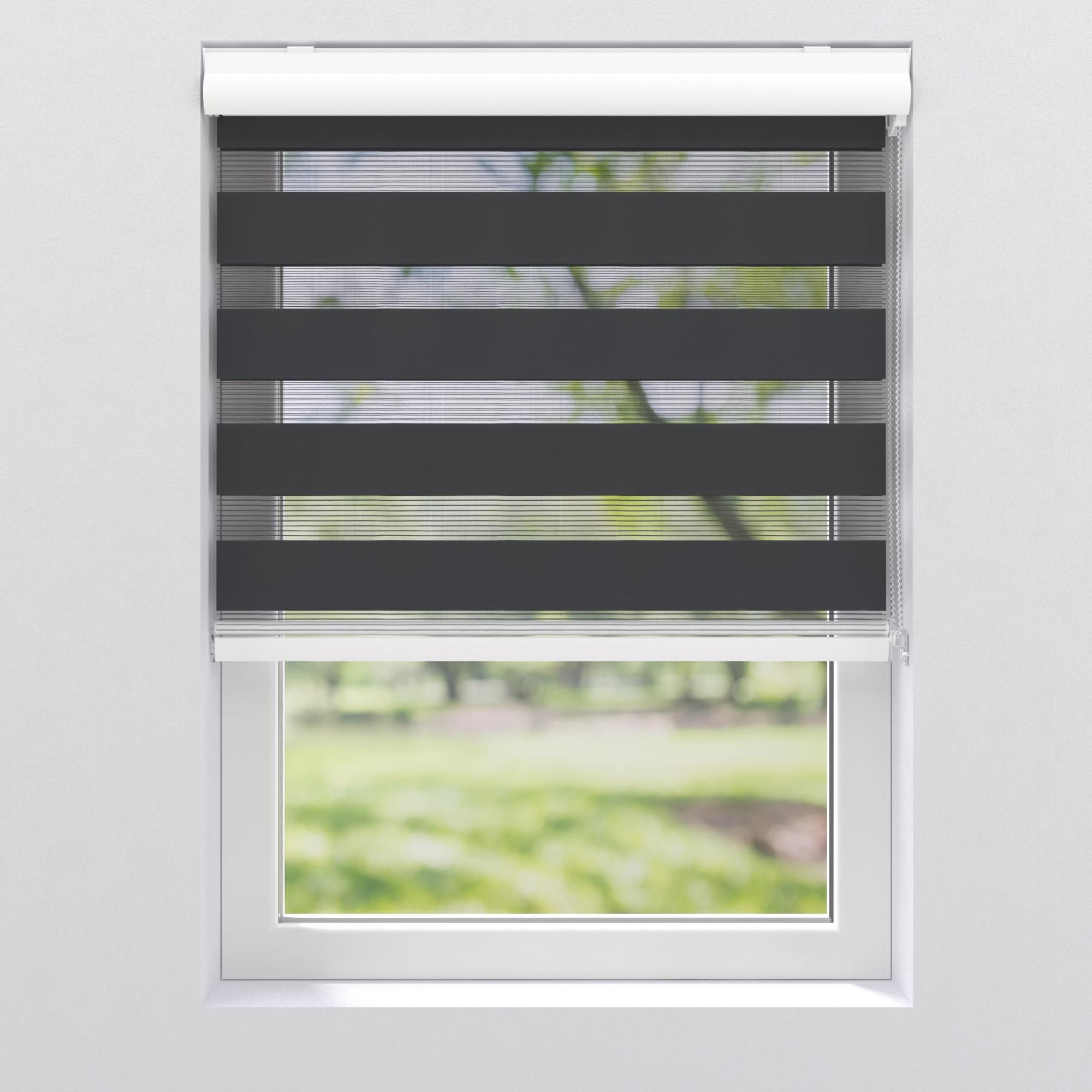 Store enrouleur jour/nuit Noah noir, l.80 x H.175 cm | Leroy Merlin