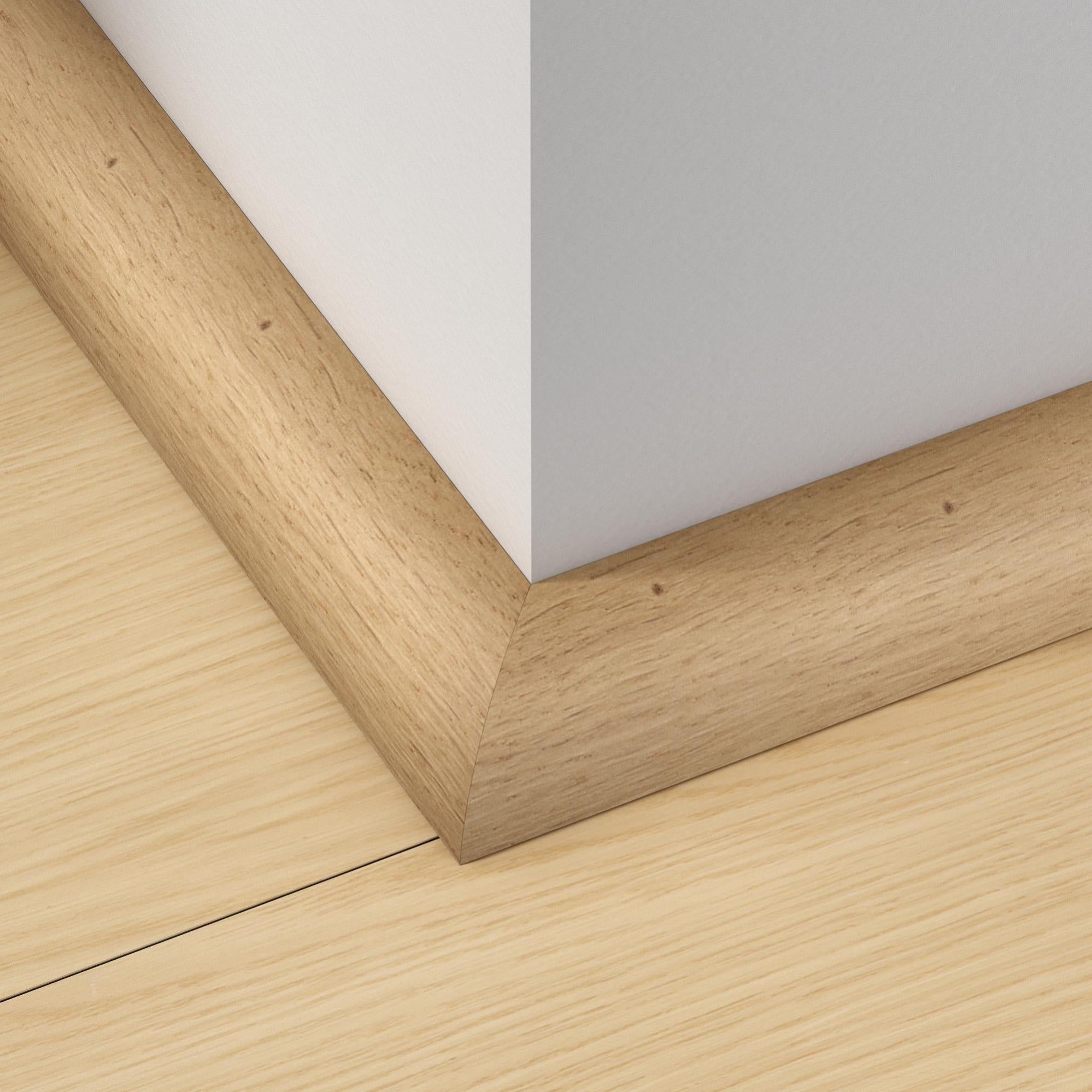 Quart-de-rond mdf, chêne naturel, H. 14 x L. 2.4 m, Ep.14 mm ARTENS ...