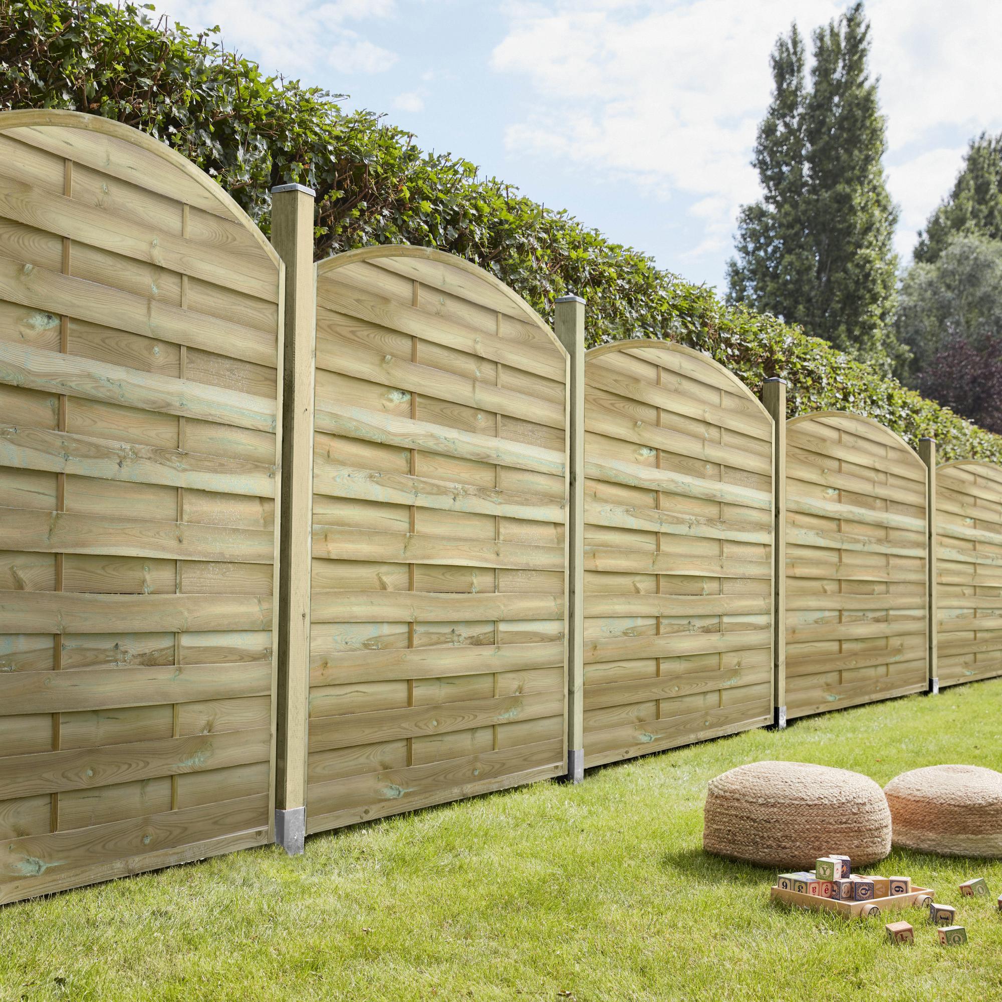 Panneau Bois Occultant Arc Mika L 180 X H 180 Cm Brun Clair Leroy