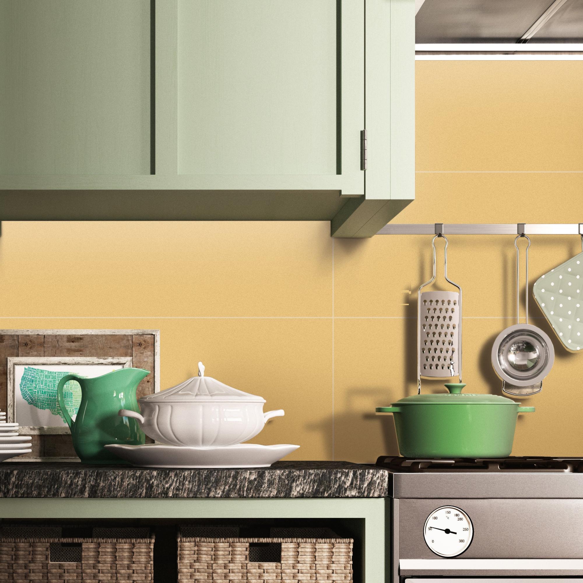 Carrelage mural jaune mat l.25 x L.75 cm Spring SANT'AGOSTINO | Leroy ...