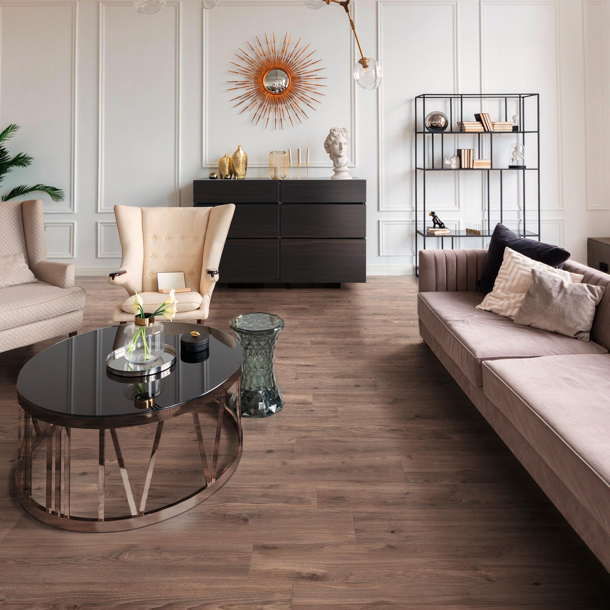 Carrelage sol et mur intenso effet bois brun noyer Walnut l.20 x L.120 ...