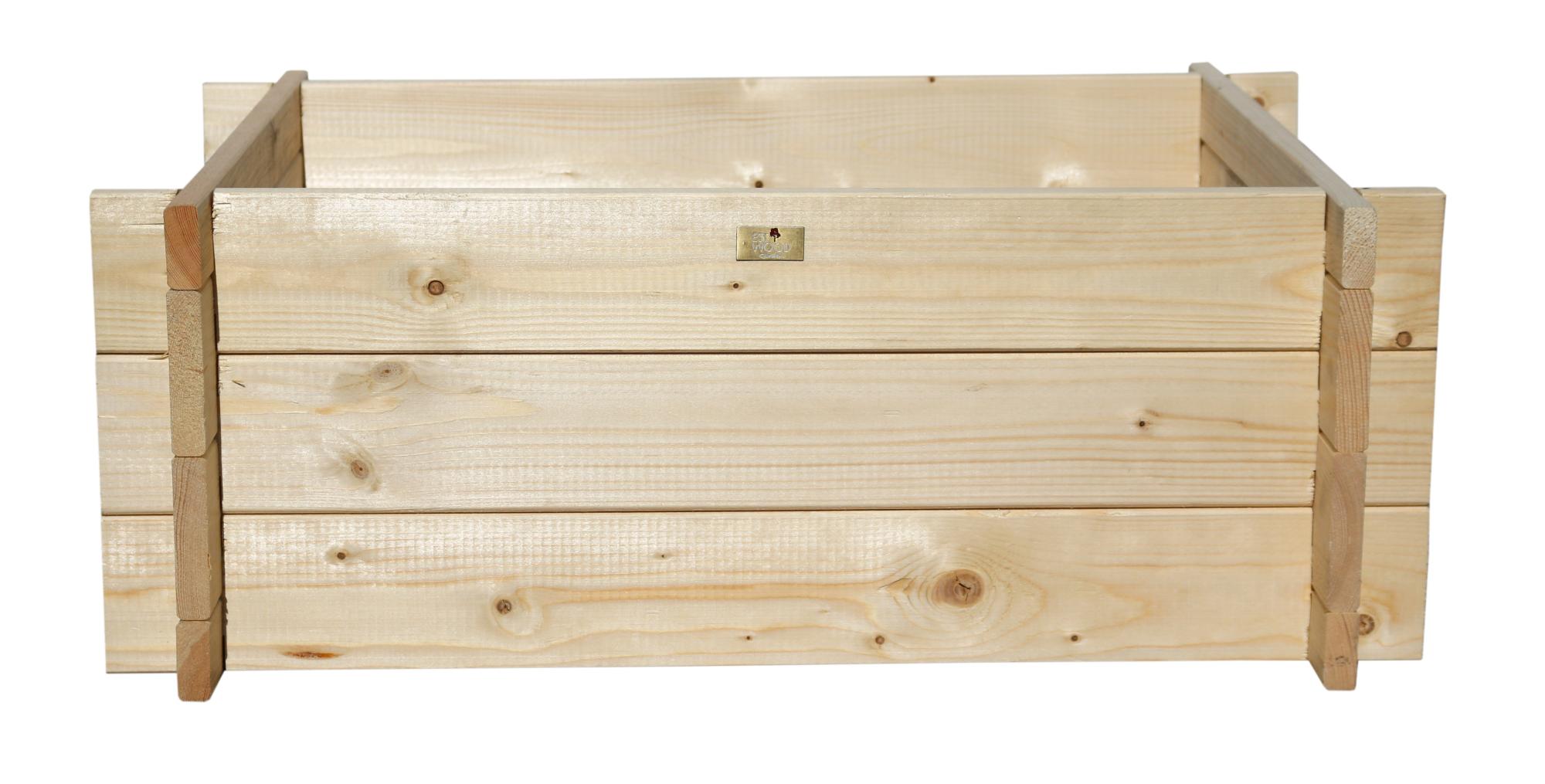 Carré potager ESTWOOD bois non traité naturel L.59 x l.29.5 x H.30 cm ...
