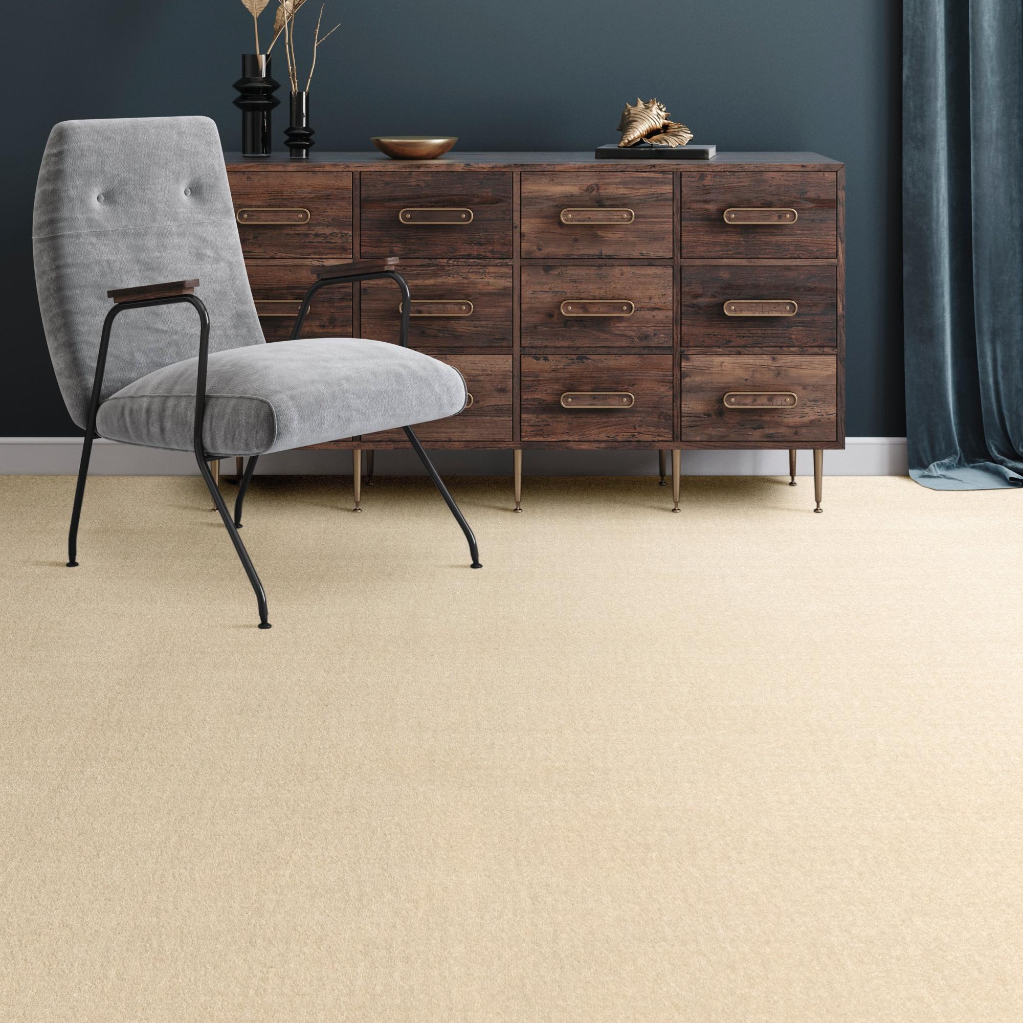 Moquette velours uni beige Castelo, rouleau l.4 m | Leroy Merlin