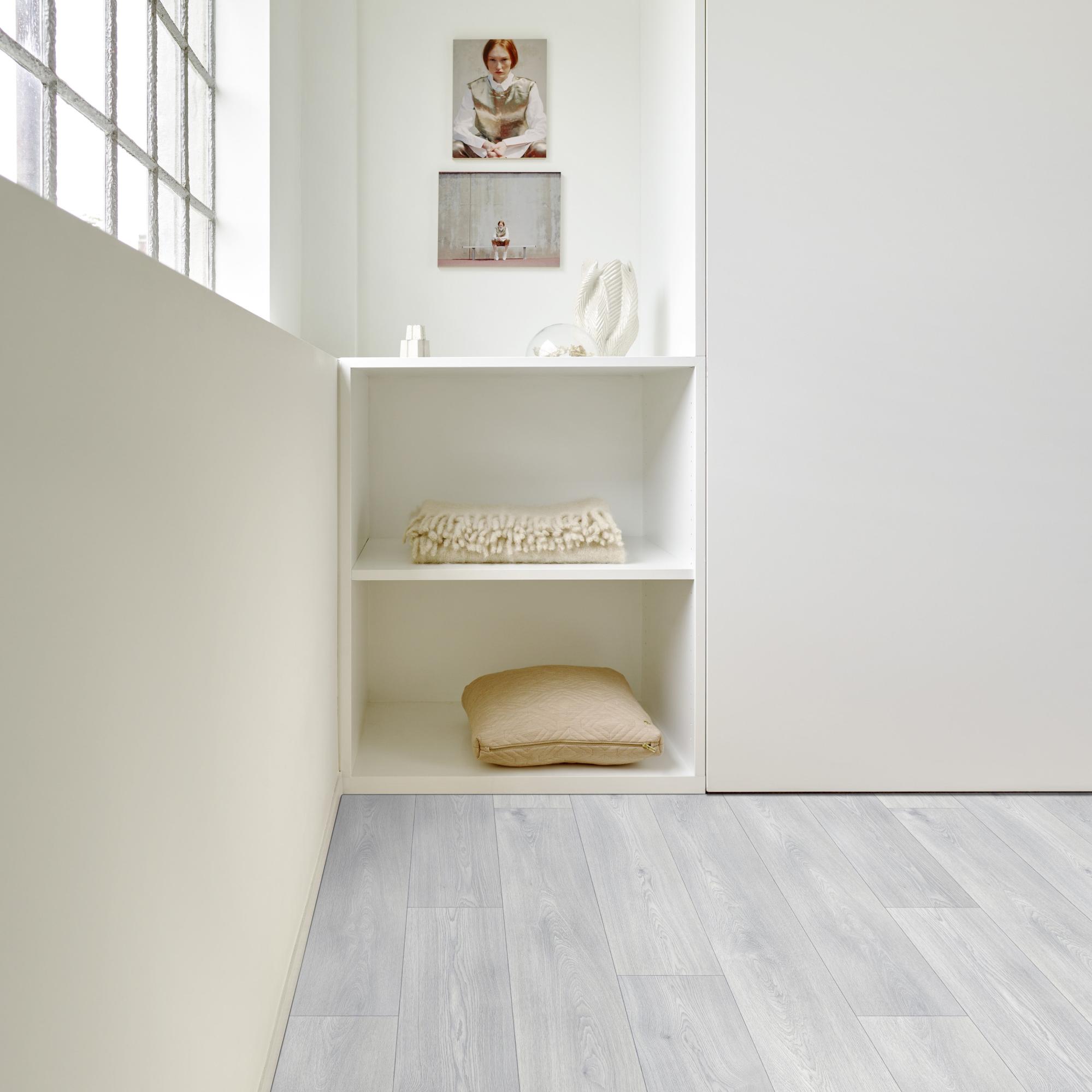 Sol PVC effet bois chêne château gris clair Comfortex BEAUFLOR rouleau ...