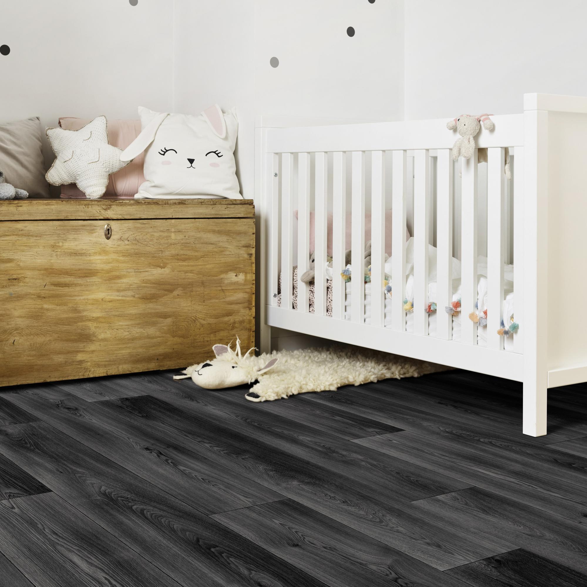 Sol PVC effet bois chêne château gris foncé Comfortex BEAUFLOR rouleau ...