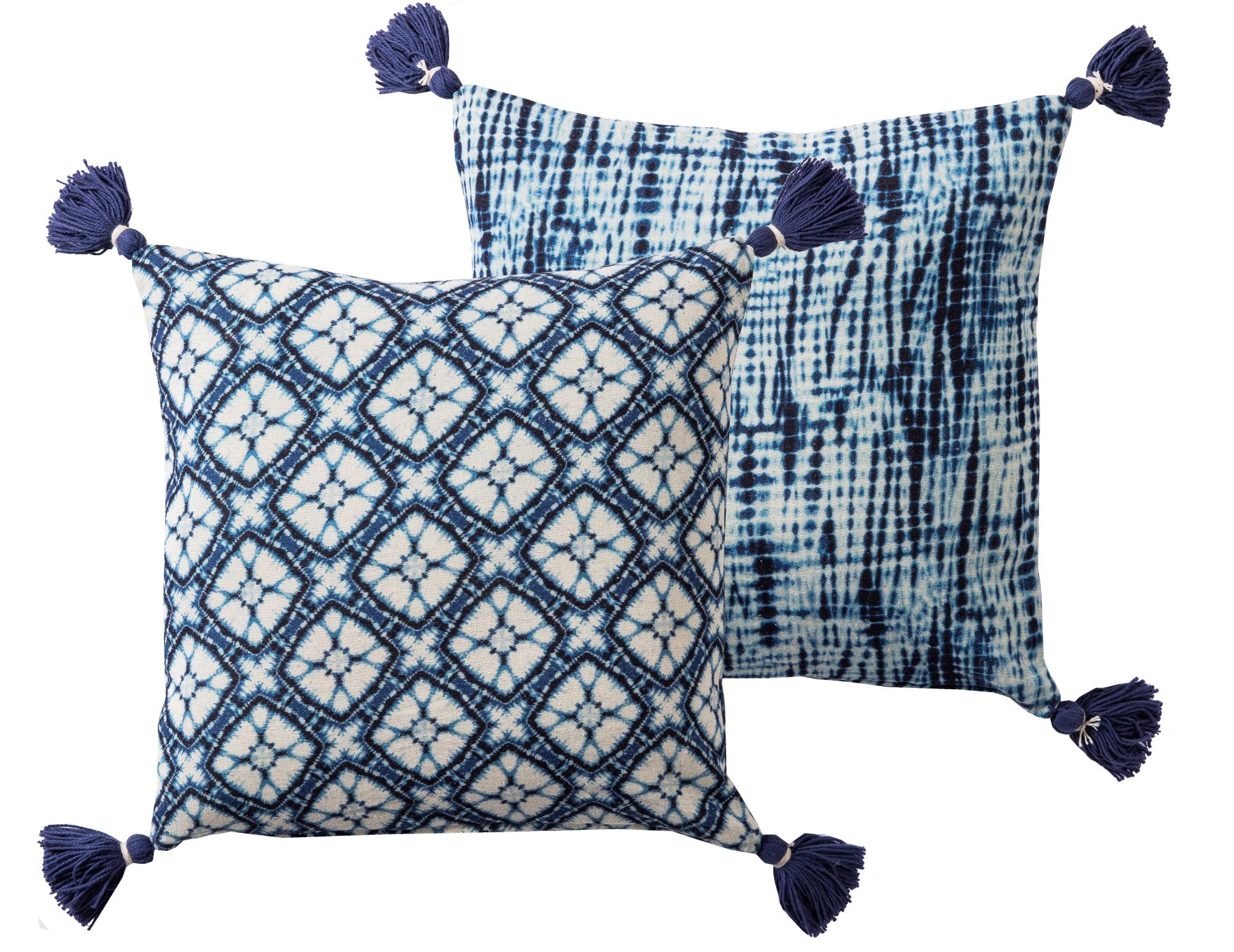 Coussin, bleu l.40 x H.40 cm | Leroy Merlin