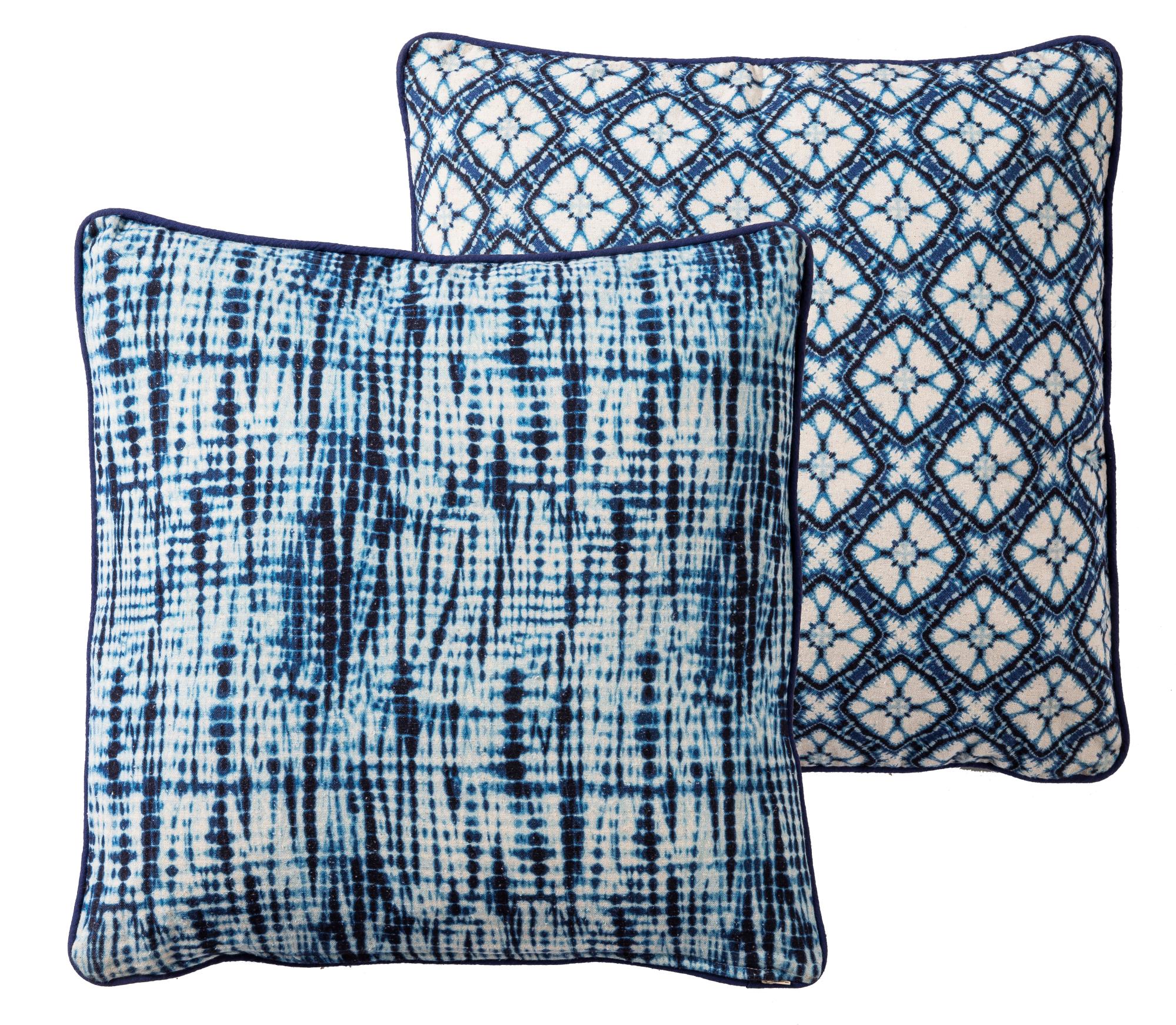 Coussin, bleu l.50 x H.50 cm | Leroy Merlin