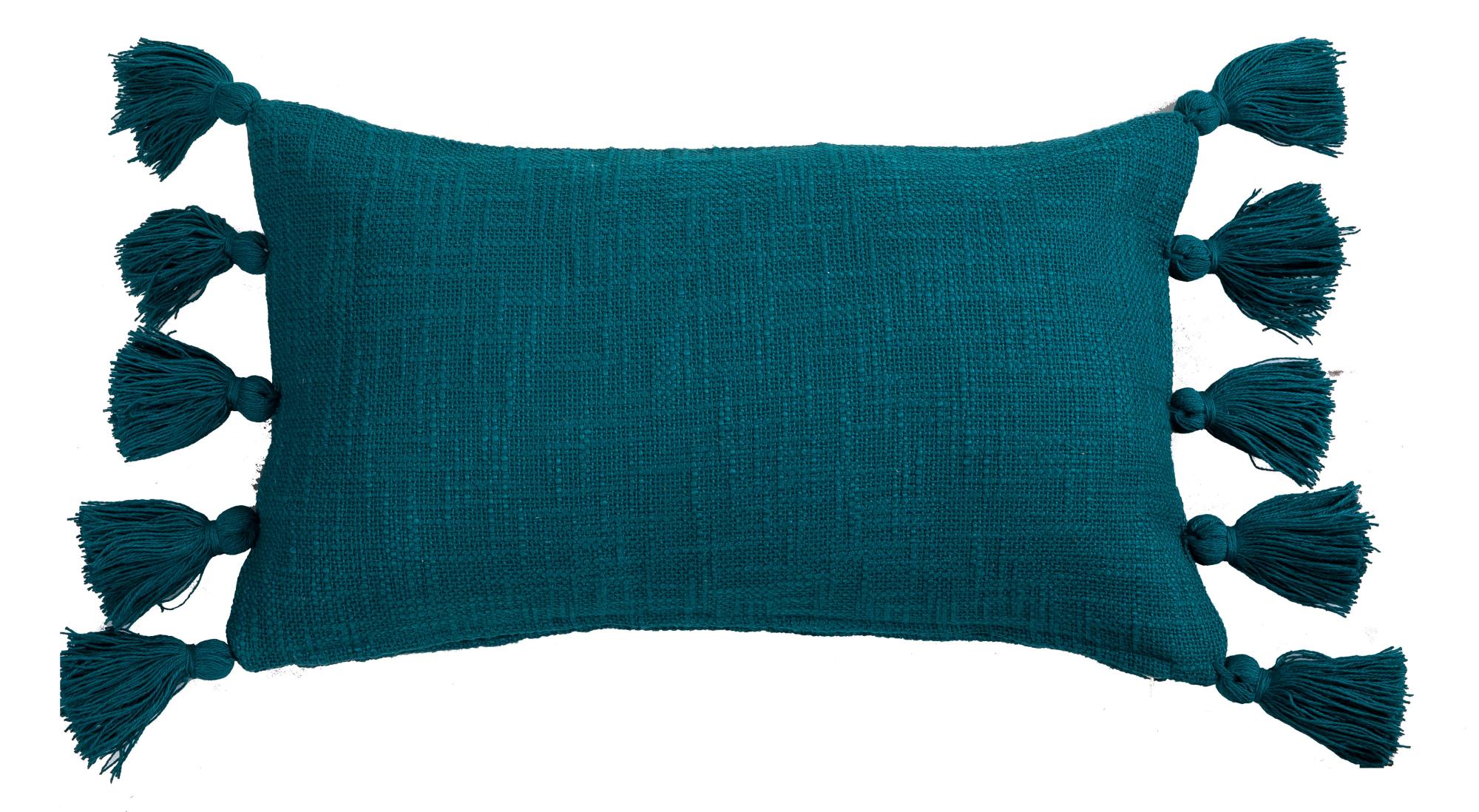 Coussin, Slub , bleu l.50 x H.30 cm | Leroy Merlin