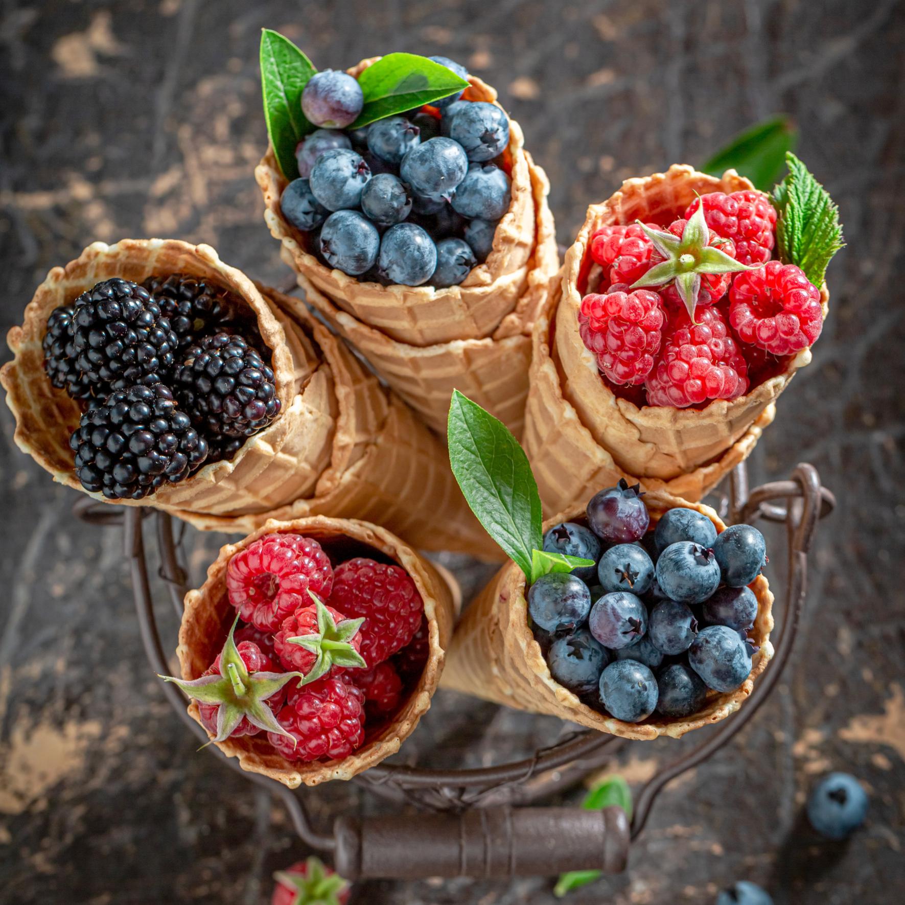 Verre imprimé Cornet fruits rouges ARTIS l.30 x H.30 cm | Leroy Merlin