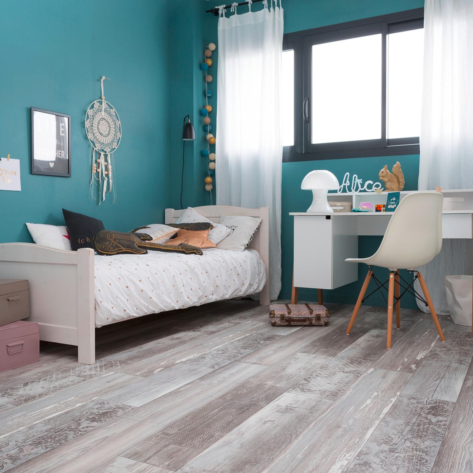 Sol PVC Versailles blue rouleau l.4 m | Leroy Merlin