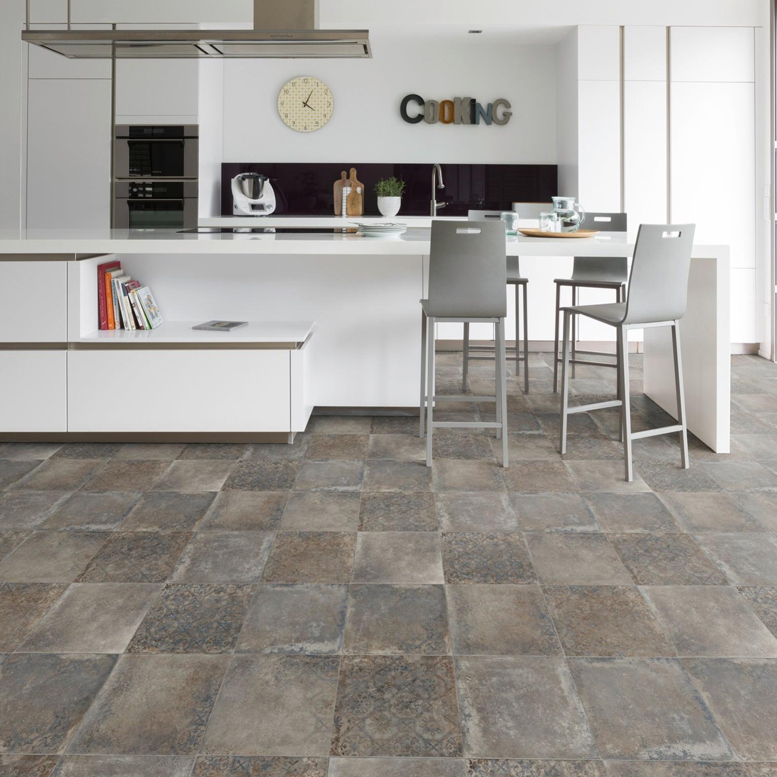 Sol PVC céramique Texline hqr wabi bluegrey GERFLOR rouleau l.4m ...