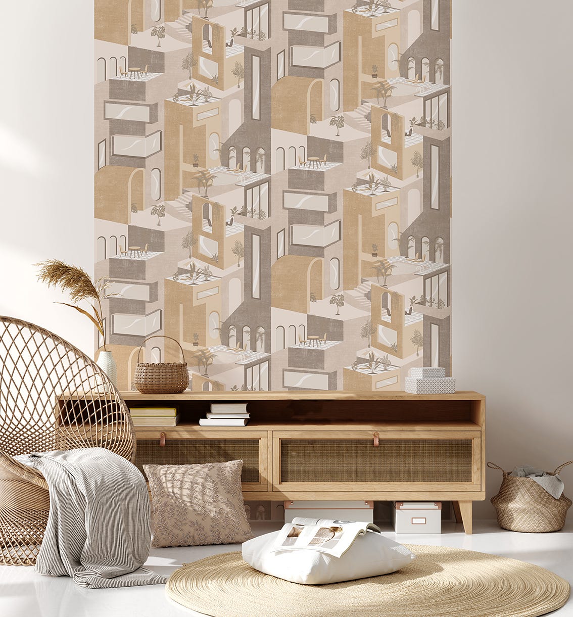 Papier Peint Intissé Arty Maison Jaune Leroy Merlin