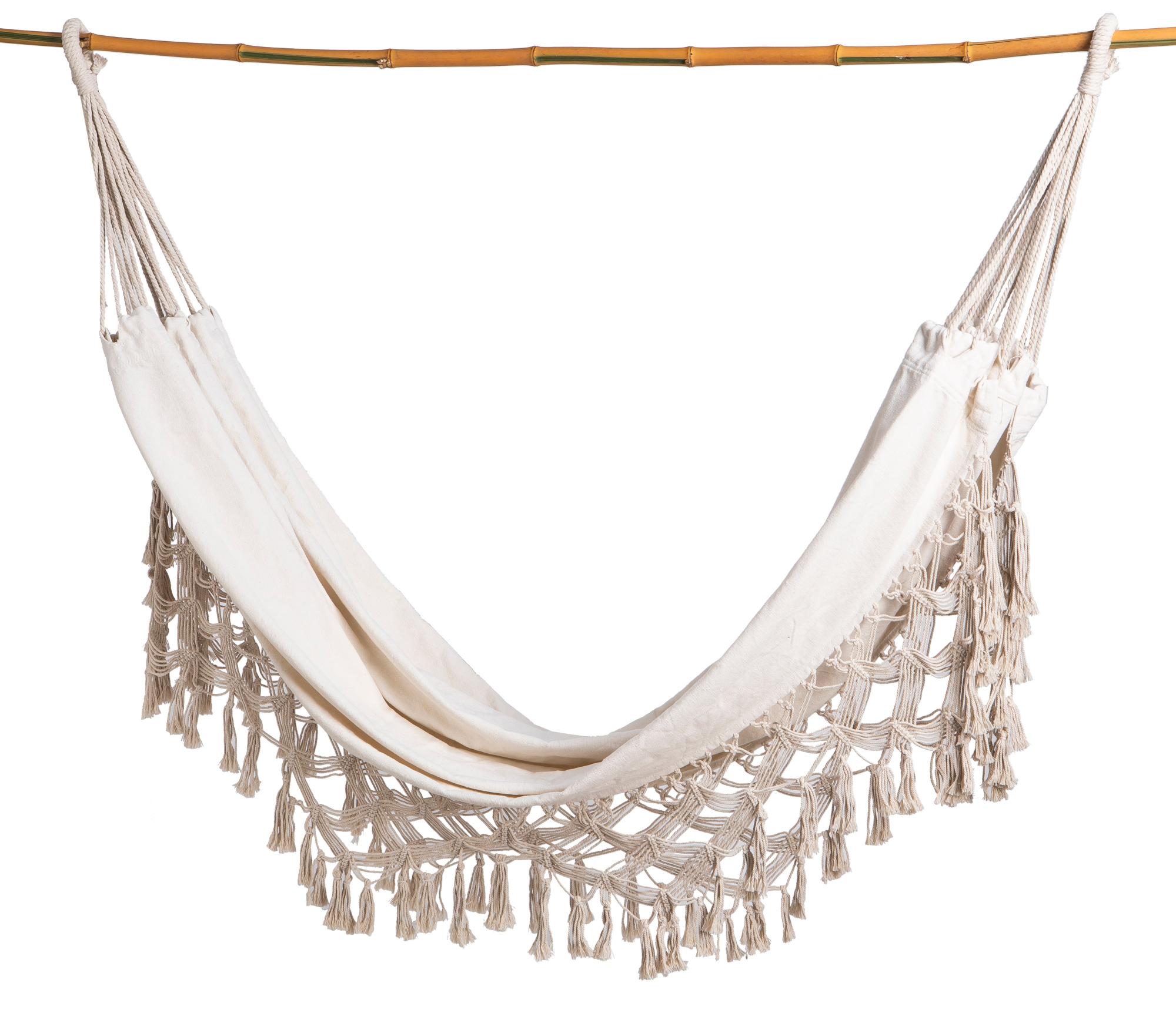 Hamac macrame, beige l.150 x L.200 cm | Leroy Merlin