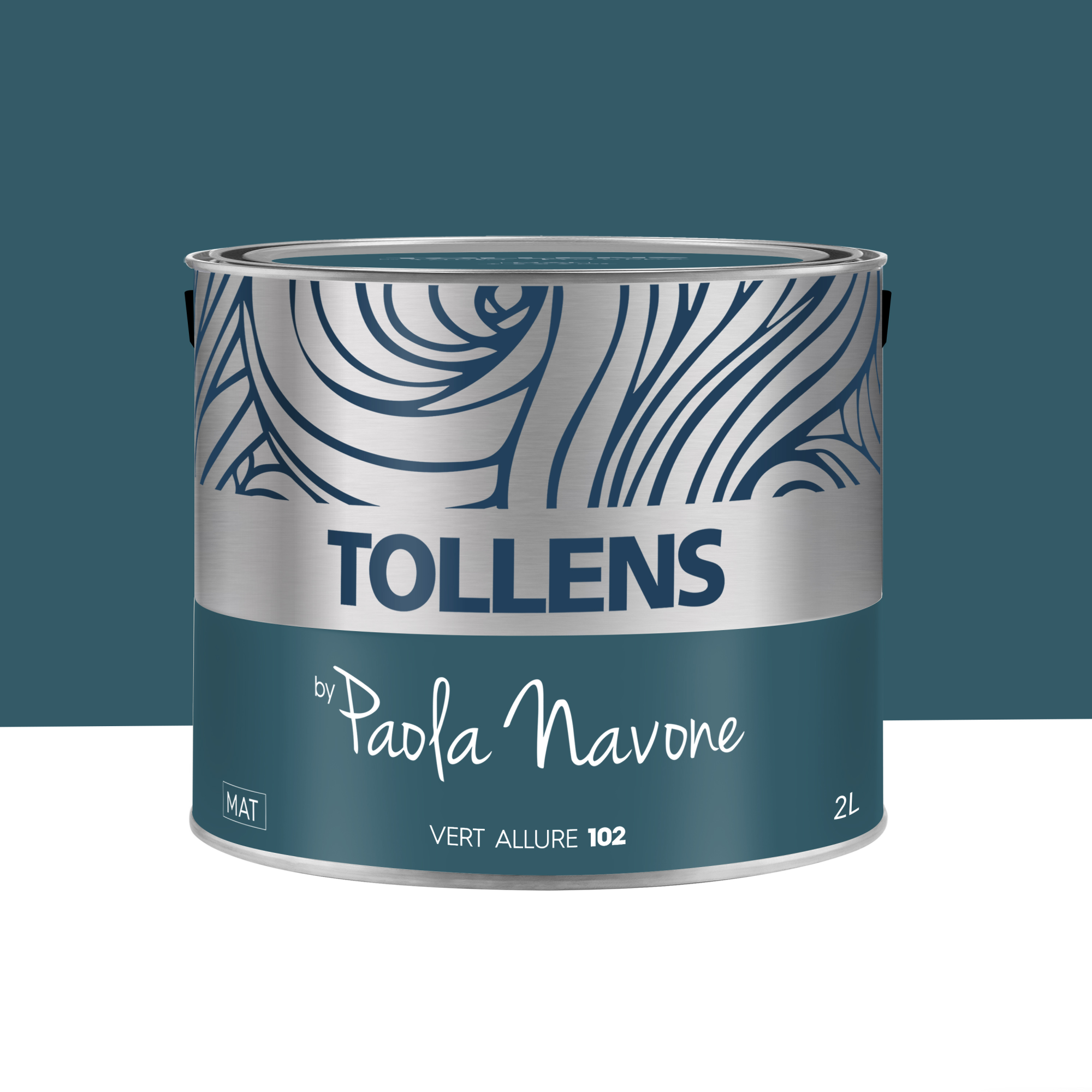 Peinture mur, boiserie, vert allure n°102 mat TOLLENS By paola navone ...