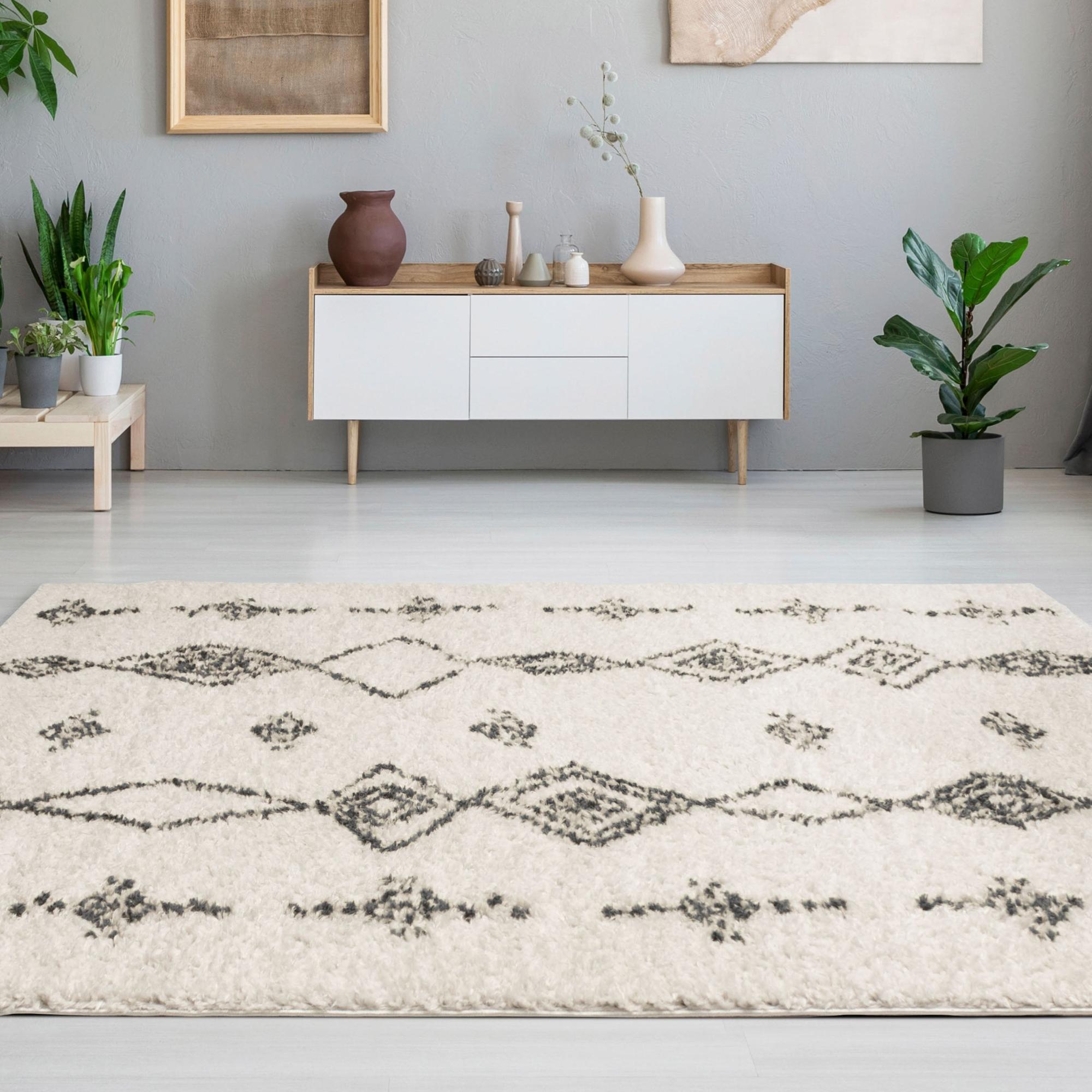 Tapis intérieur gris rectangulaire, l.150 x L.200 cm Manille | Leroy Merlin