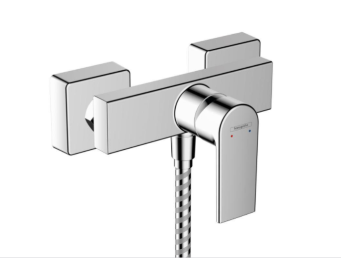 Mitigeur mécanique douche chromé, HANSGROHE Vernis shape chrome | Leroy ...