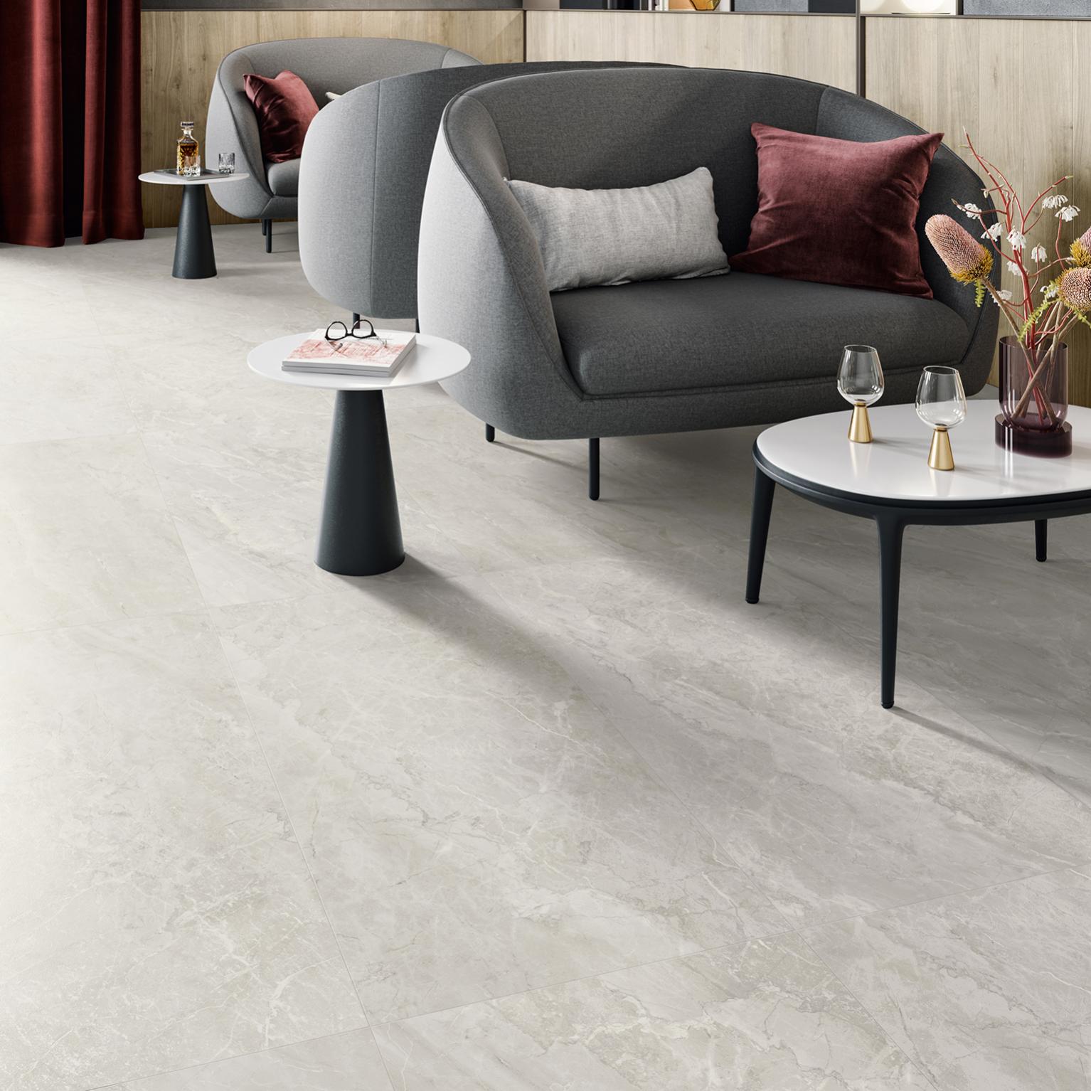 Carrelage effet marbre gris Trumarmi l.30 x L.30 cm SANT'AGOSTINO ...