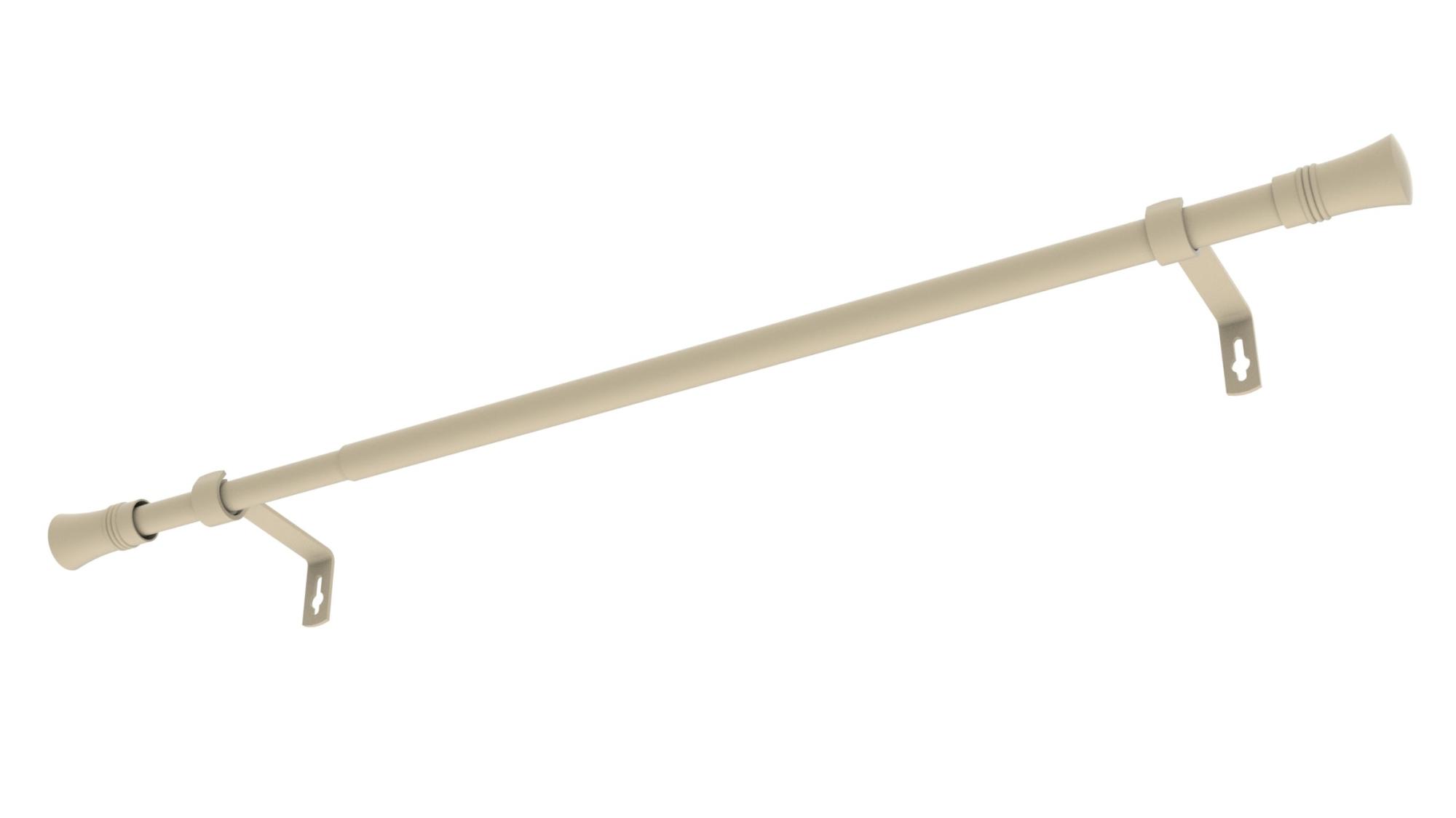 Kit de tringle à rideau extensible Pommeau Diam.20/16 mm Beige mat 120/ ...