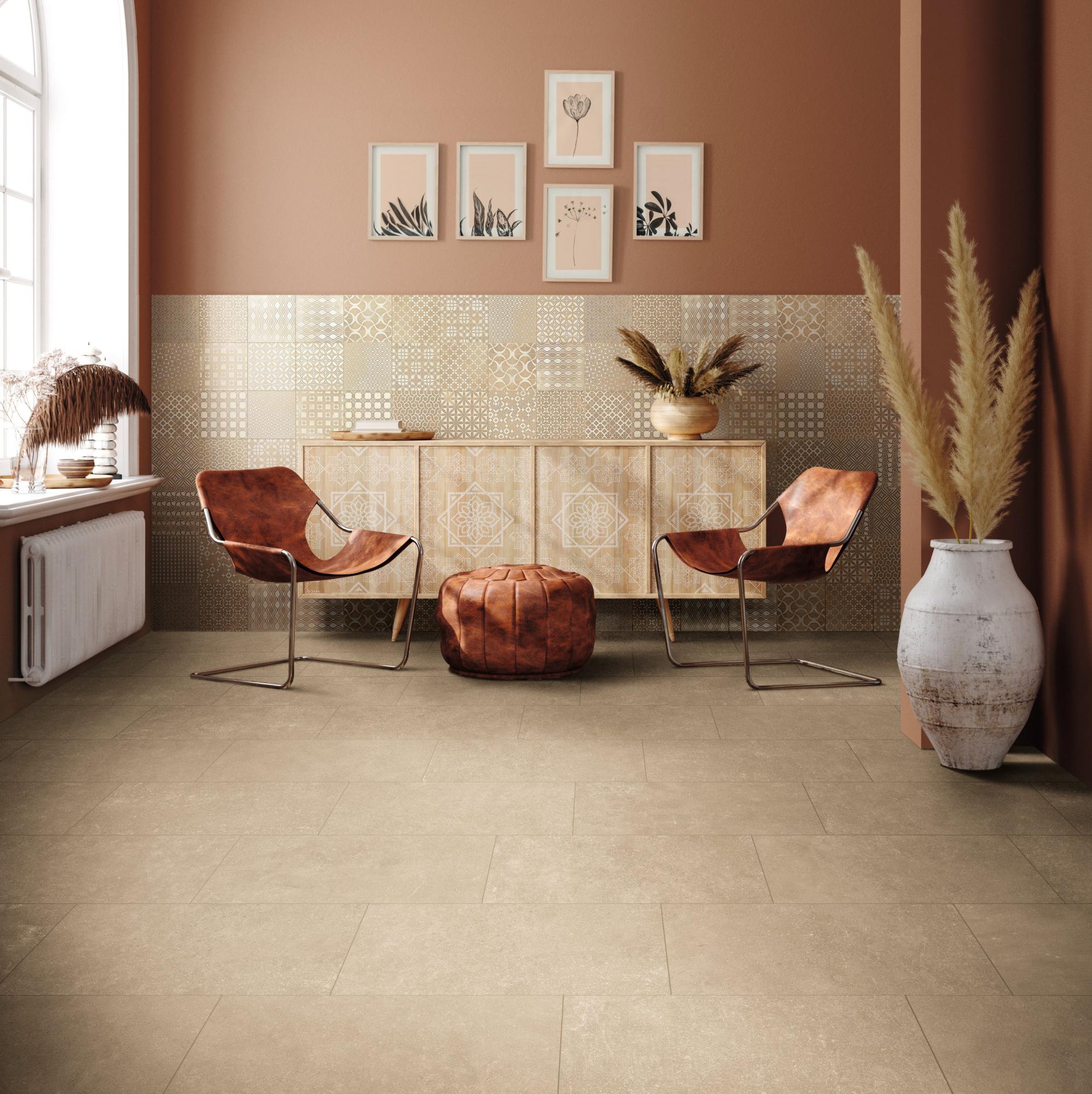 Carrelage sol intérieur / mur intérieur effet béton beige Corto l.30 x ...