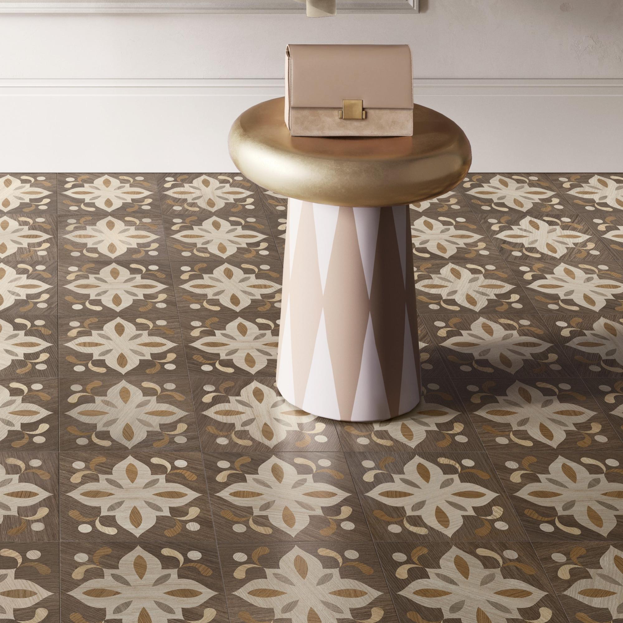 Carrelage sol effet bois classic Intarsi l.20 x L.20 cm SANT'AGOSTINO ...