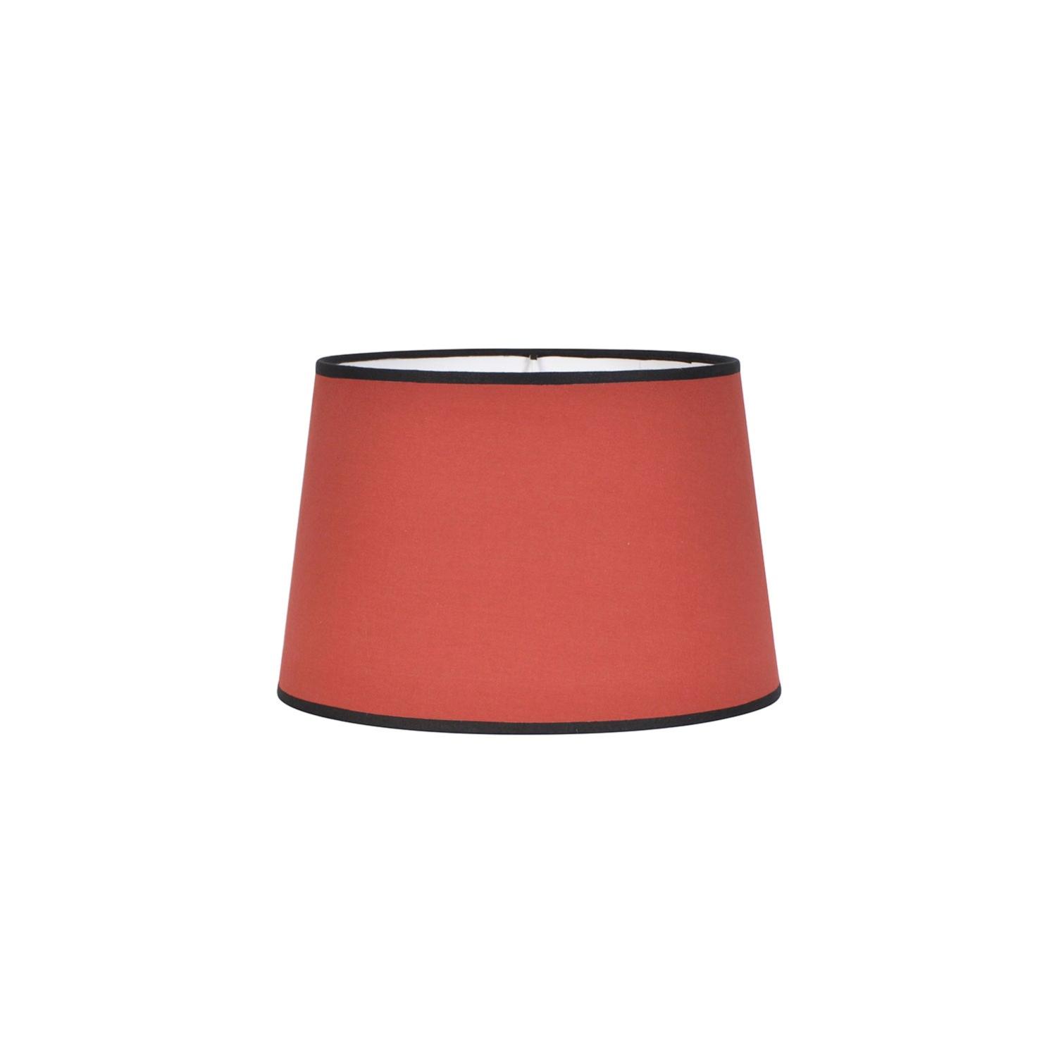 Abat-jour FAA H.20 cm, Diam.30 cm coton, terracotta/noir COREP | Leroy ...