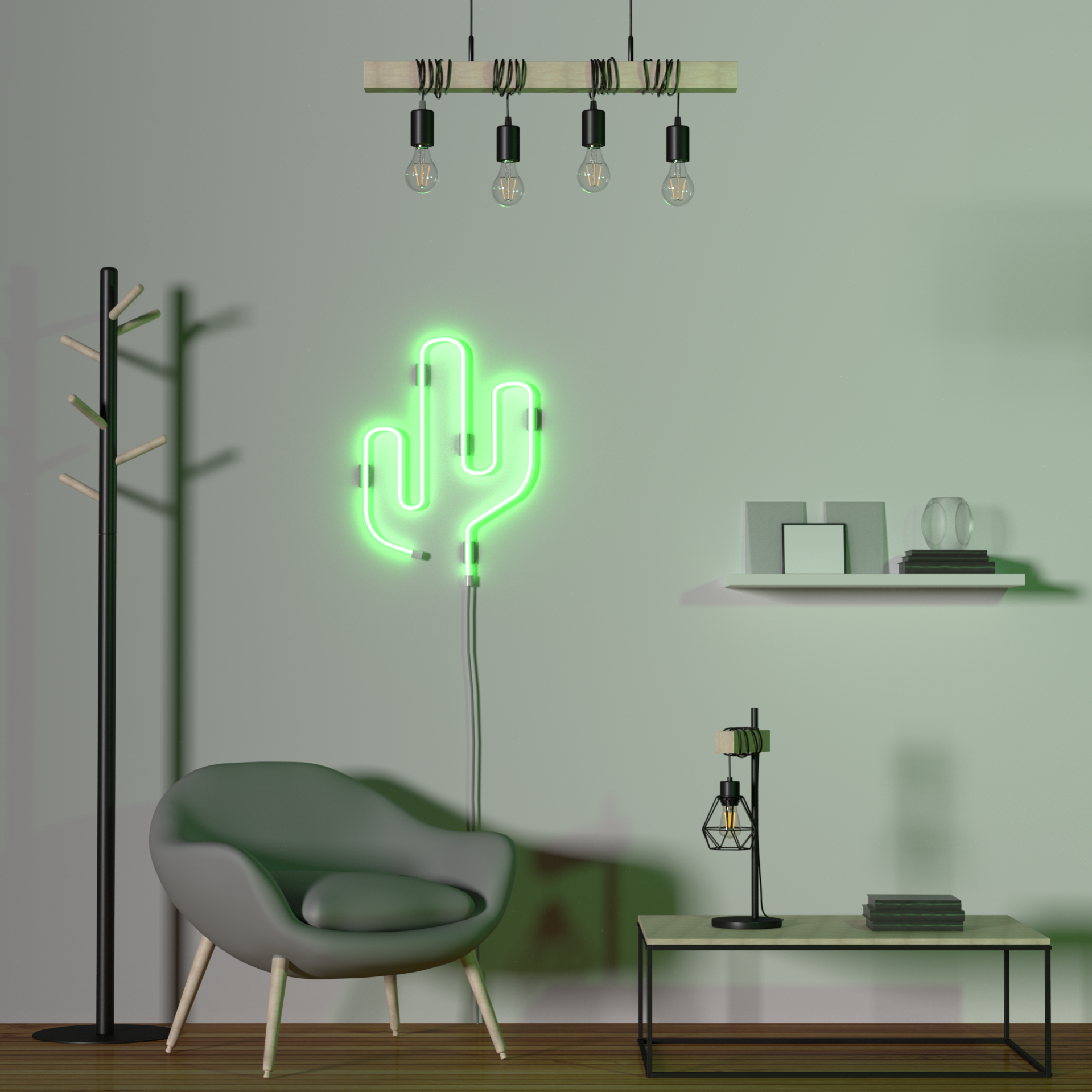 Kit ruban LED 3m Néon 360 vert, EGLO | Leroy Merlin