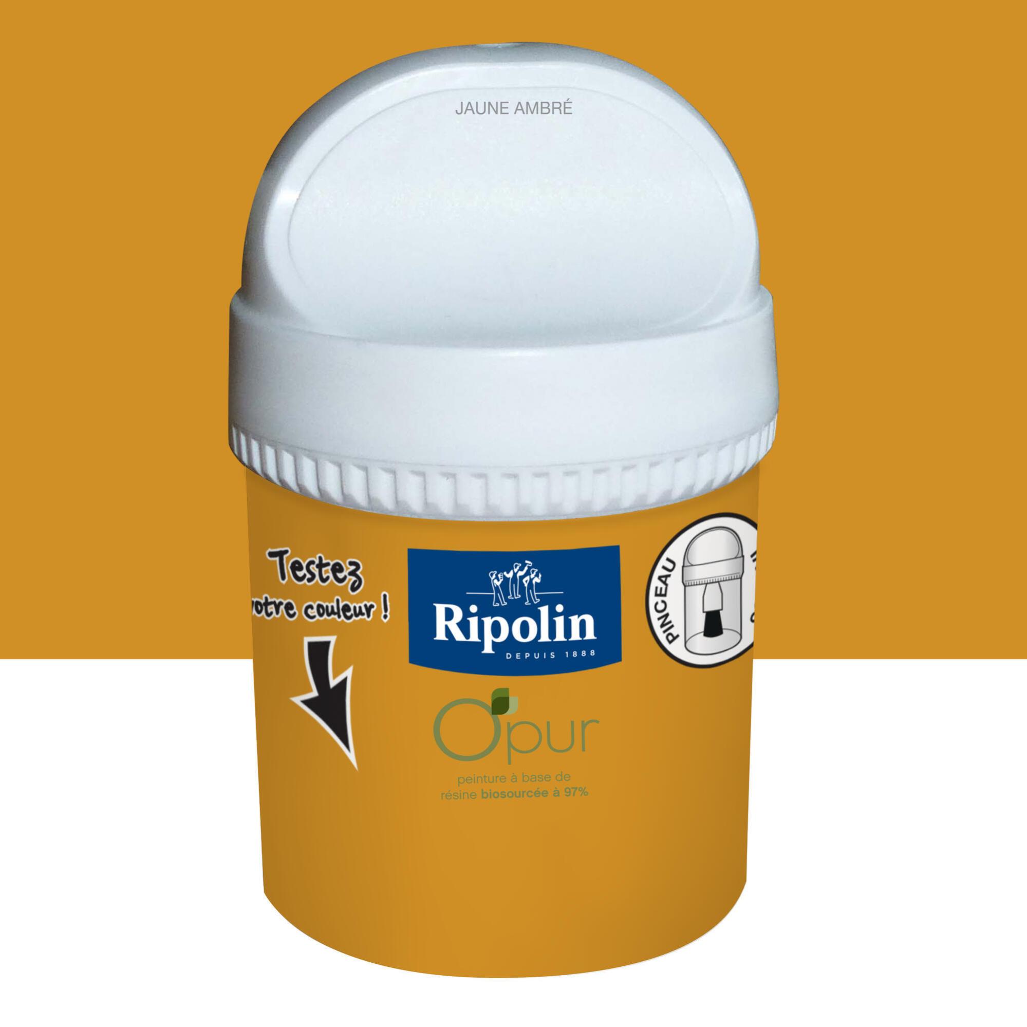 Testeur peinture jaune ambre satiné O'pur RIPOLIN 75 ml | Leroy Merlin