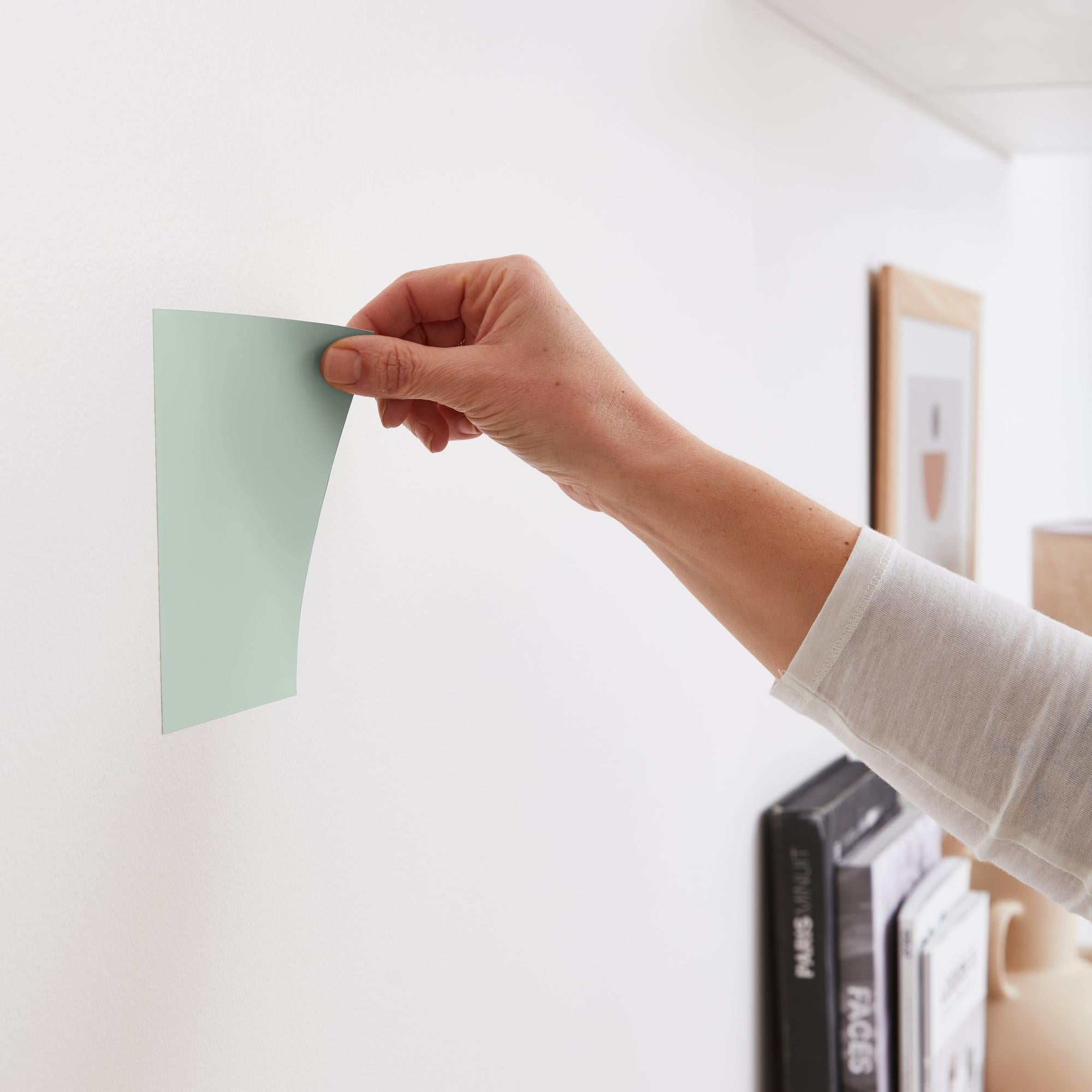 Sticker repositionnable Envie 10x15 cm vert celeste velours | Leroy Merlin