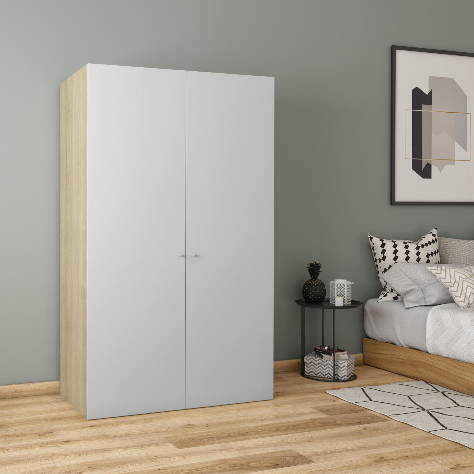 Armoire Spacéo Home Décor chêne et lin H.200 x l.120 x P.60 cm | Leroy Merlin