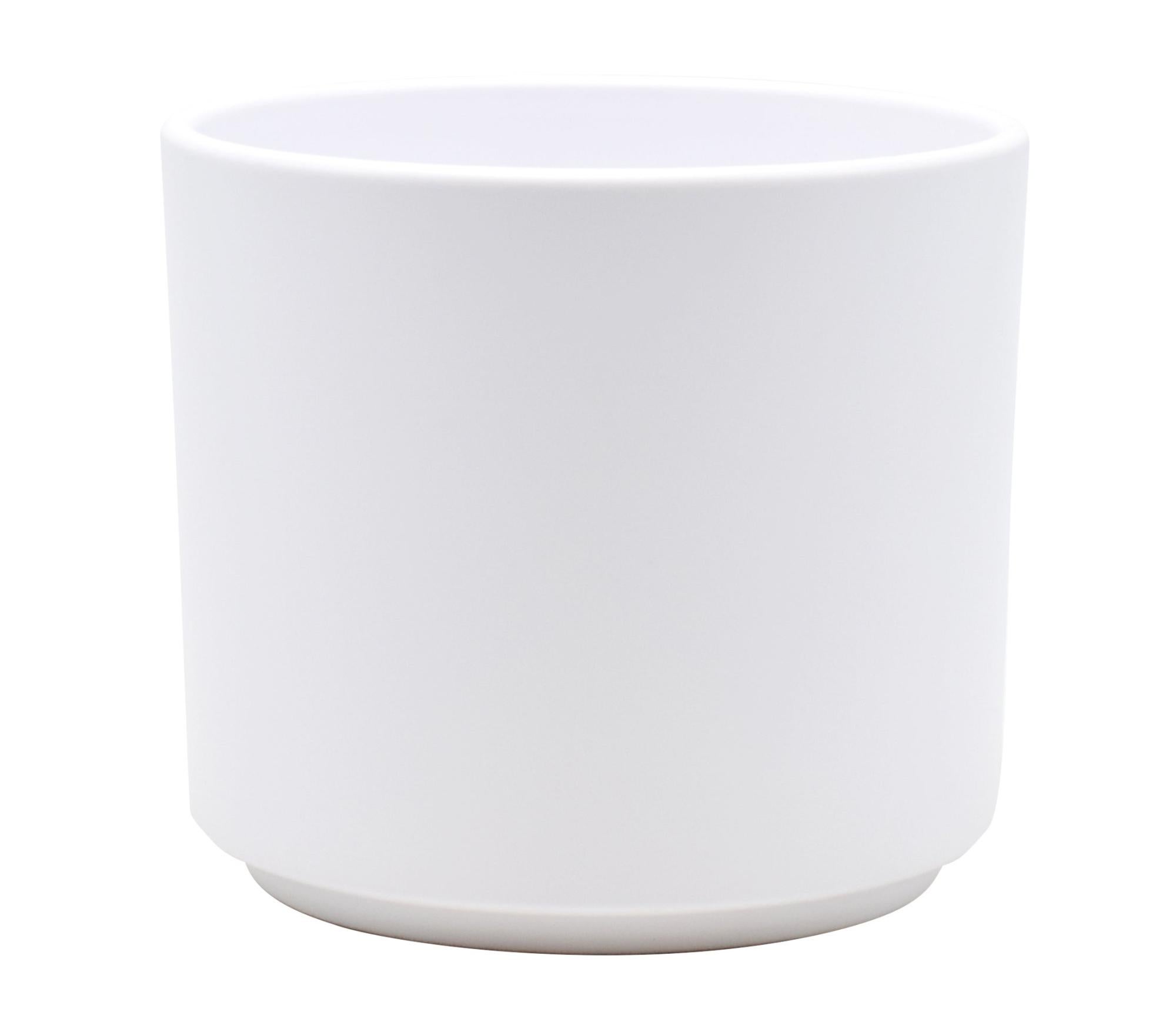 Cache-pot Céramique Mat Blanc, D16,5 H14,5cm | Leroy Merlin