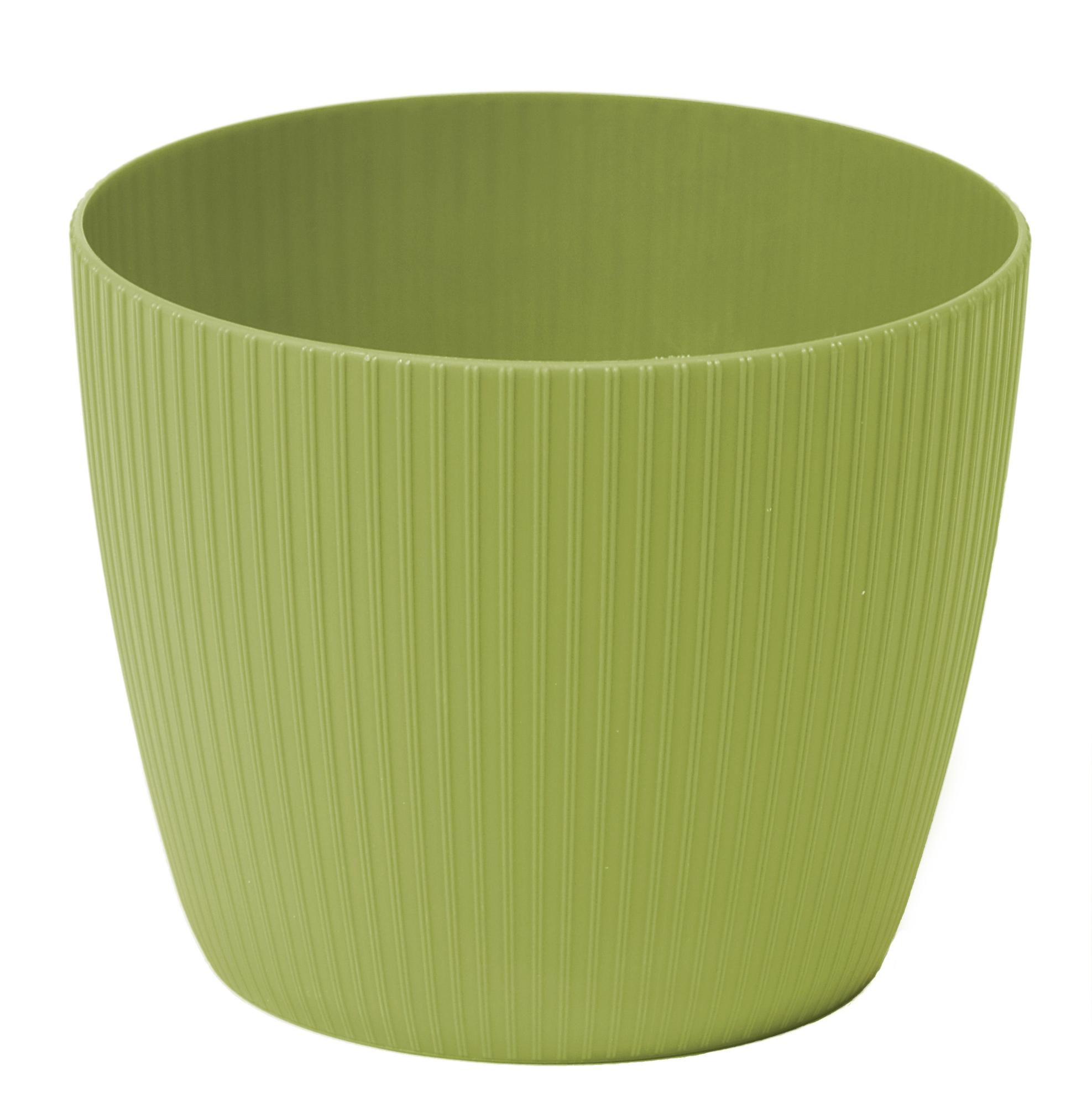 Cache-pot Vert olive, D13,5 H11cm | Leroy Merlin