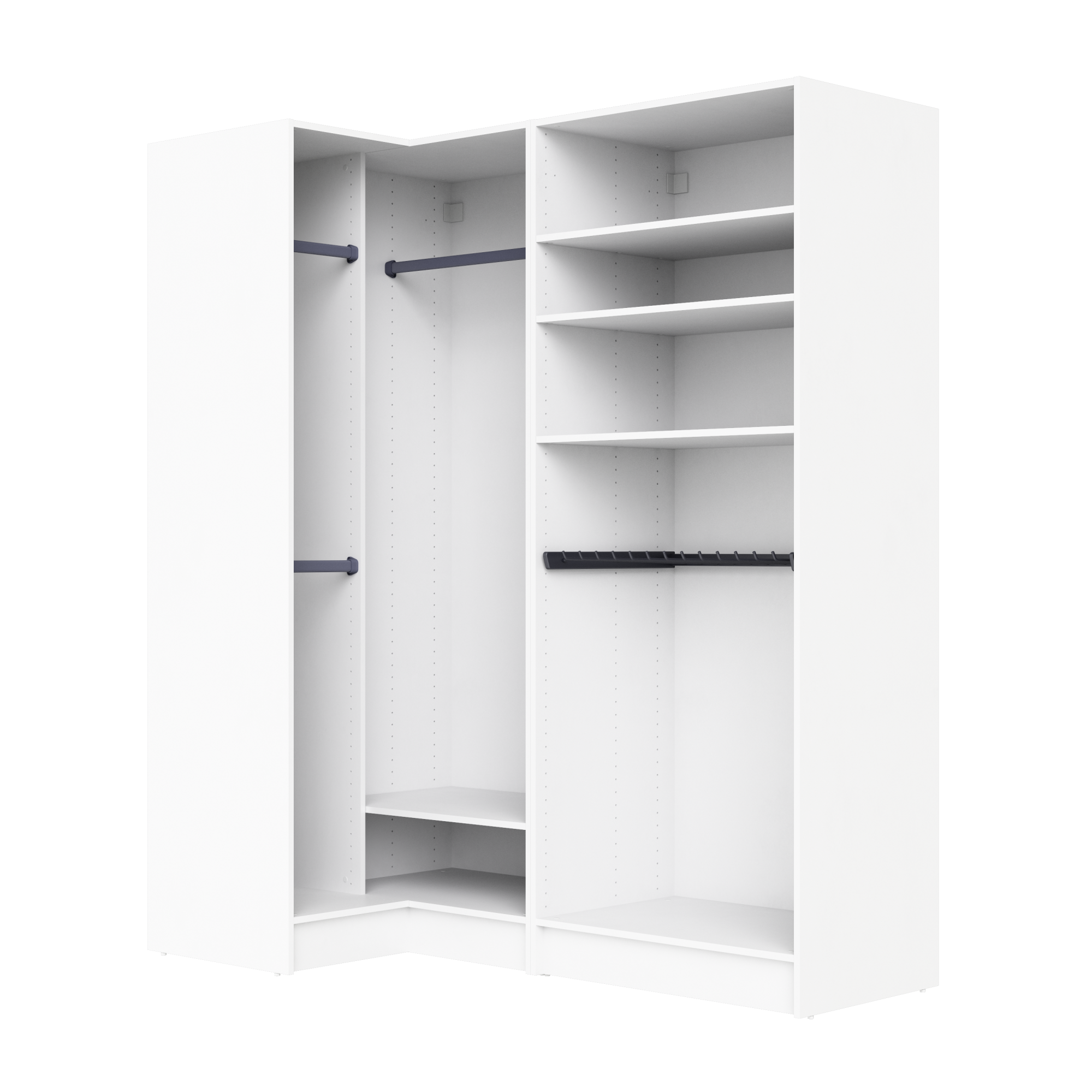 Dressing d'angle SPACEO Evo'M blanc H.204.8 x l.200 x P.54 cm | Leroy ...