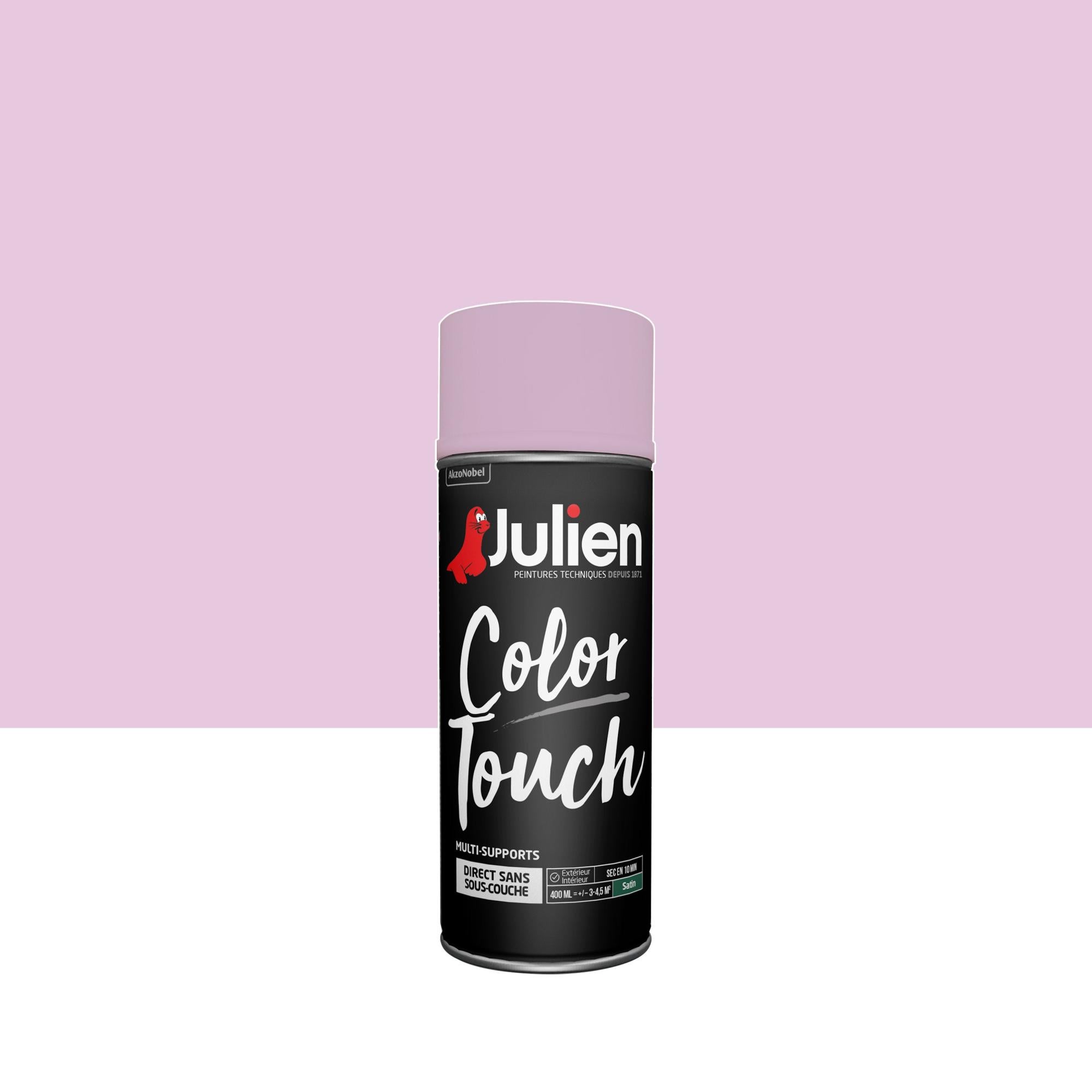 Bombe de peinture Color touch JULIEN baby doll satiné 400 ml | Leroy Merlin
