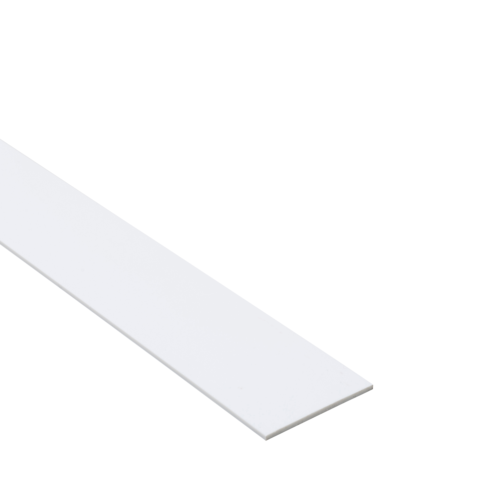 Profilé plat pvc blanc mat STANDERS, H.2 x l.40 x Ep.2 mm, L.1 m ...