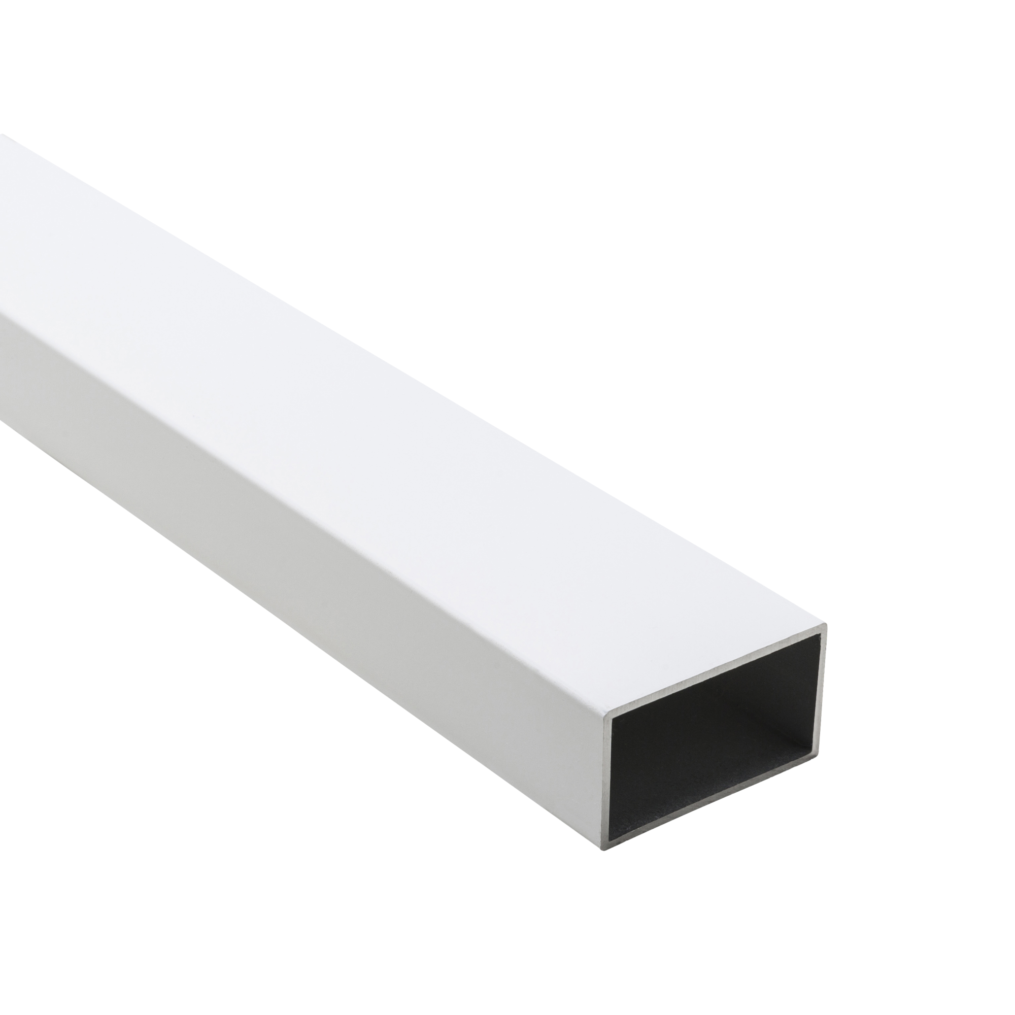 Tube rectangle alu brut blanc brillant STANDERS, H.45 x l.25 x Ep.1.5 mm, L.2 m | Leroy Merlin
